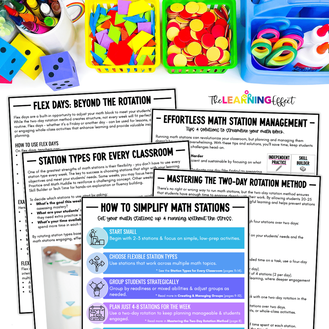 FREE Math Stations Made Simple Starter Kit