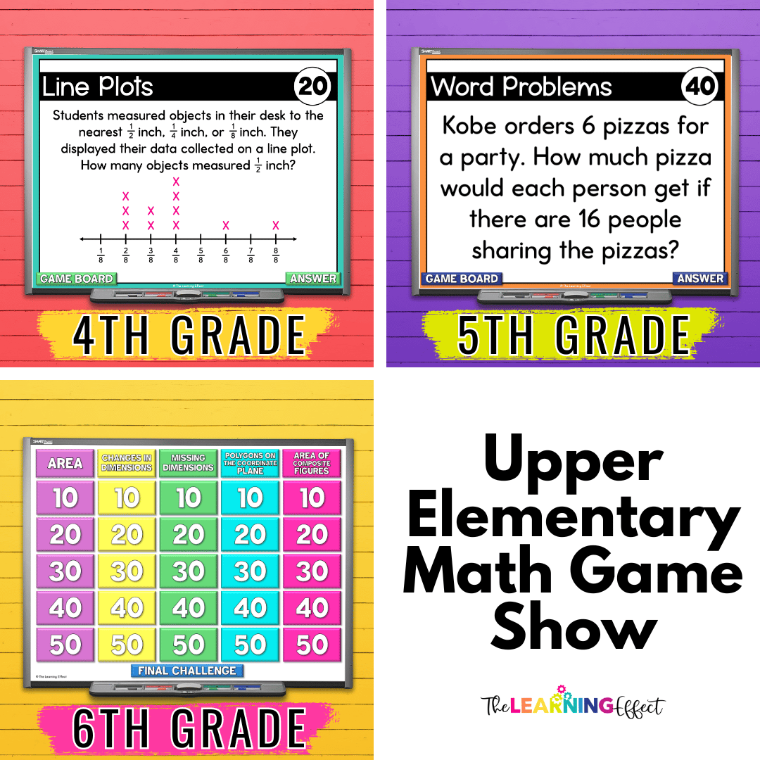 FREE Math Review Game Shows