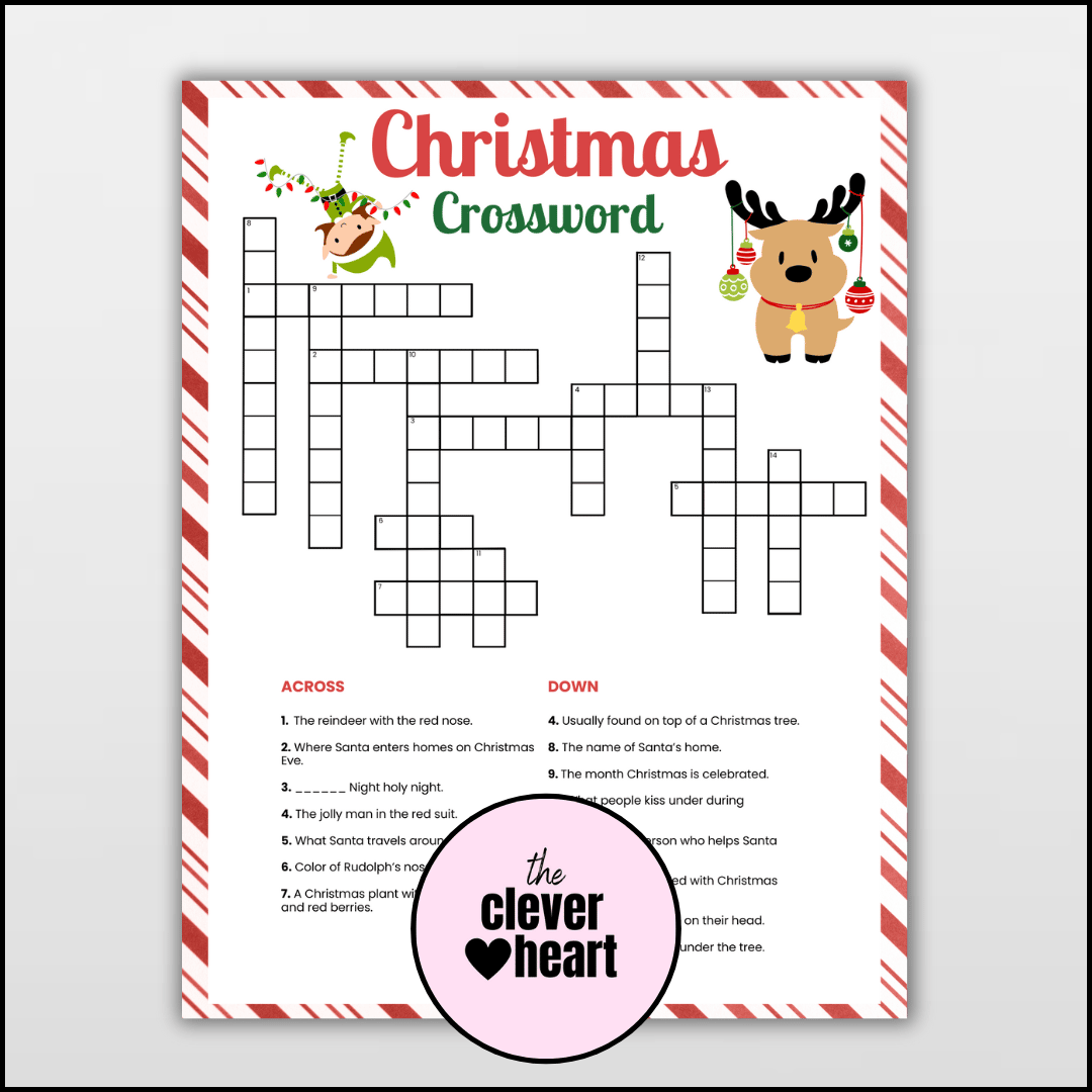 Printable Christmas Crossword Puzzles