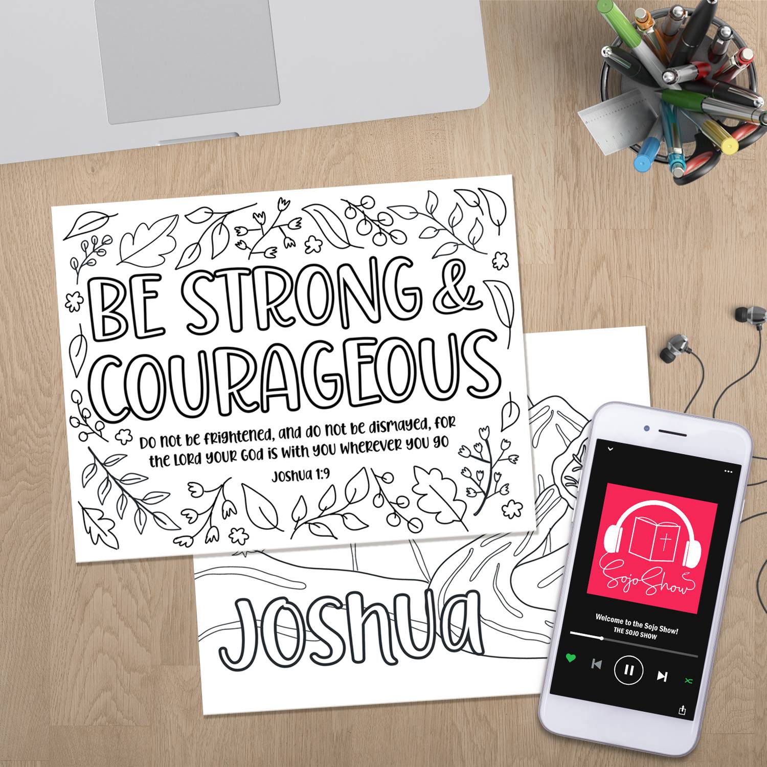 Book Of Joshua Coloring Pages Joshua Coloring Page Etsy