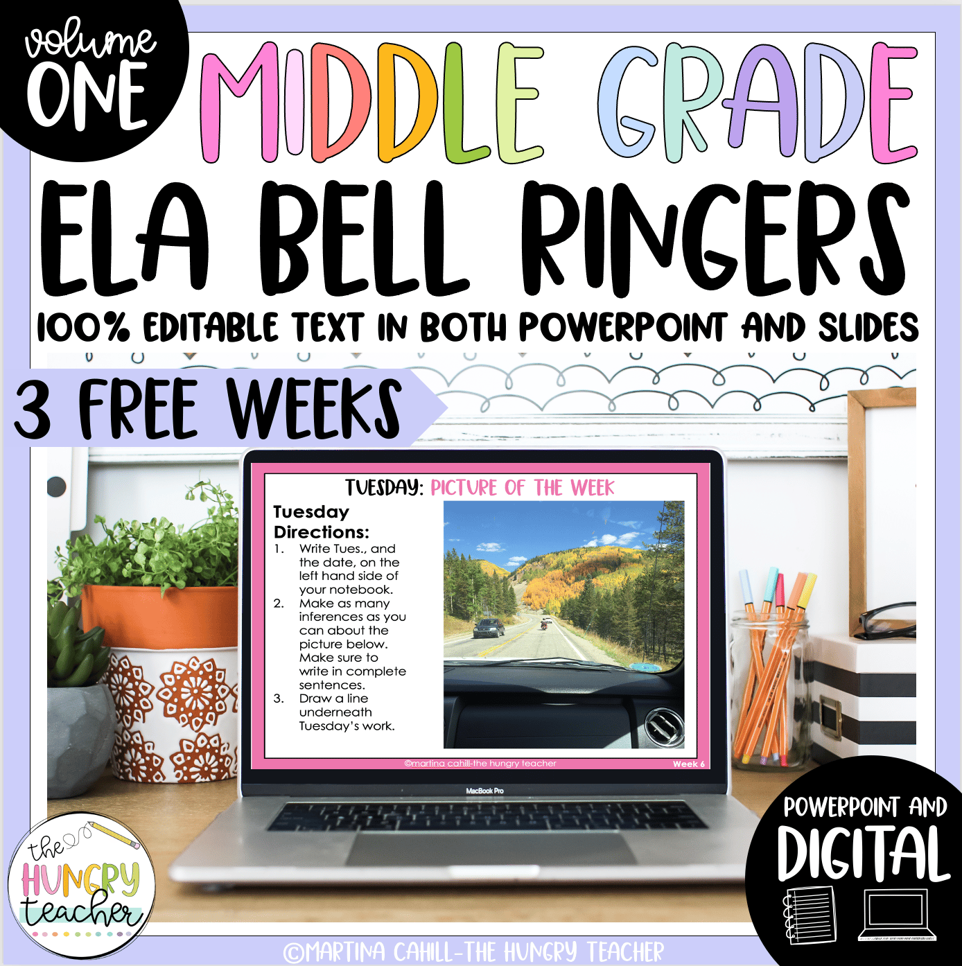 Three Free Weeks of 5th and 6th Grade ELA Bell Ringers!