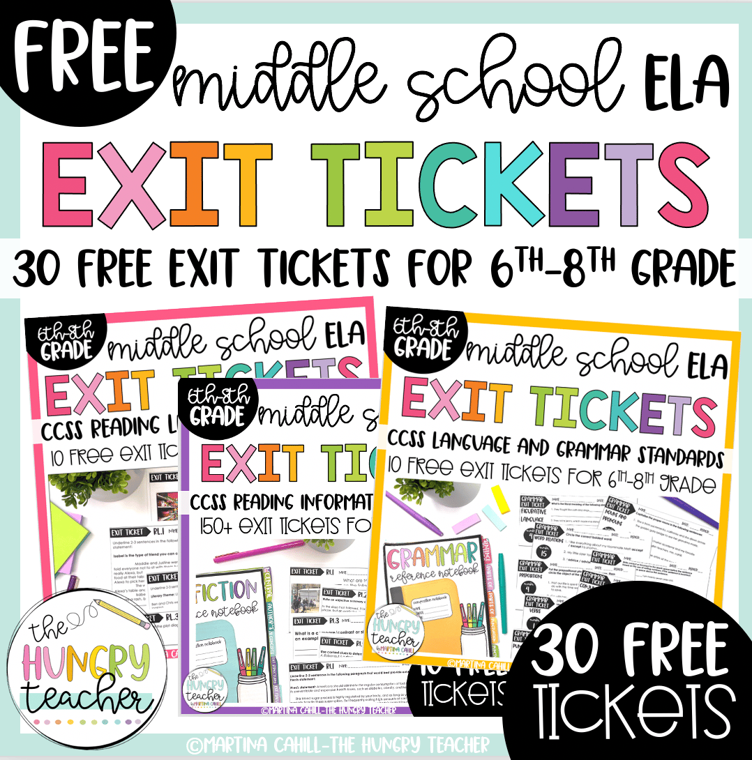 GET 30 ELA EXIT TICKETS