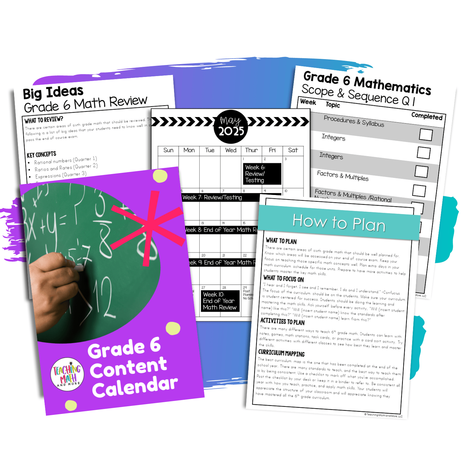 Grade 6 Math Lesson Plans