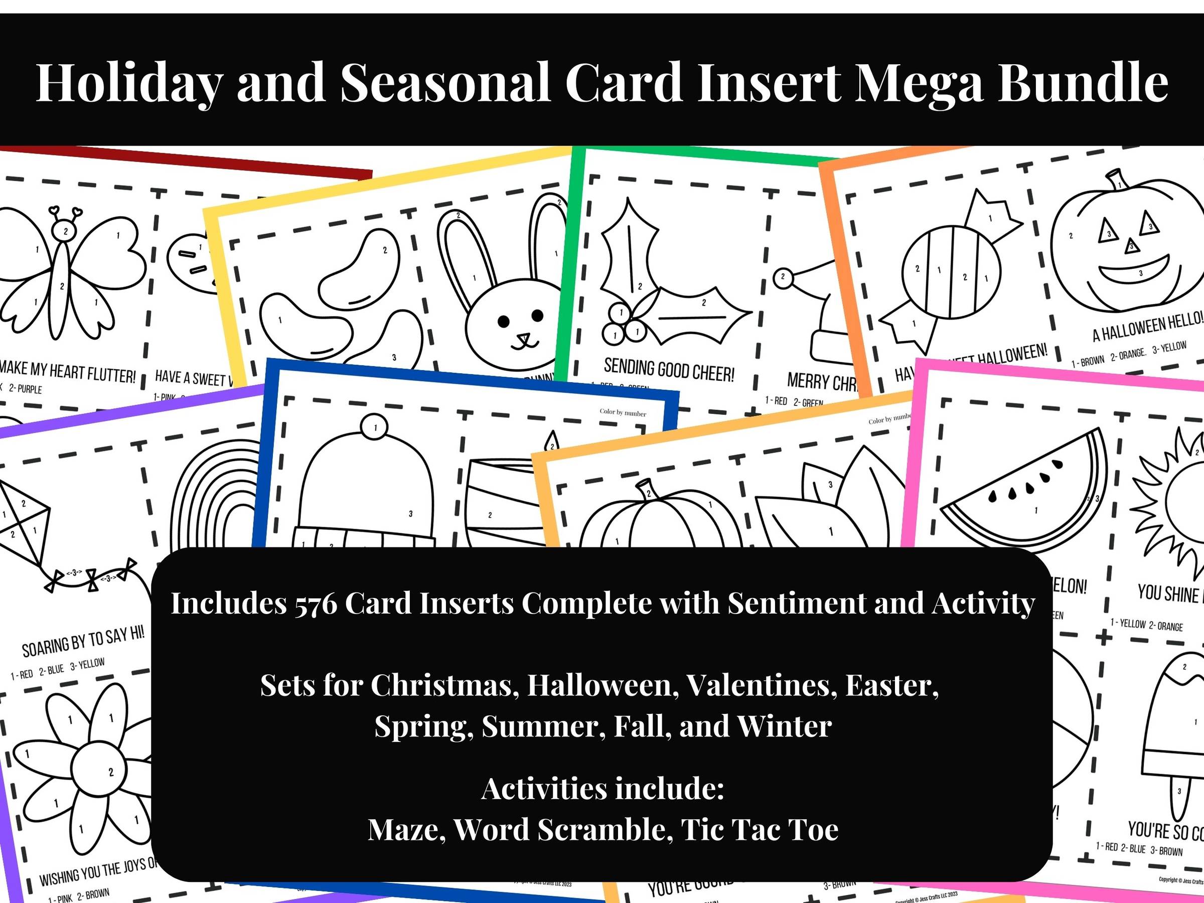 Holiday and Seasonal Card Insert Mega Bundle