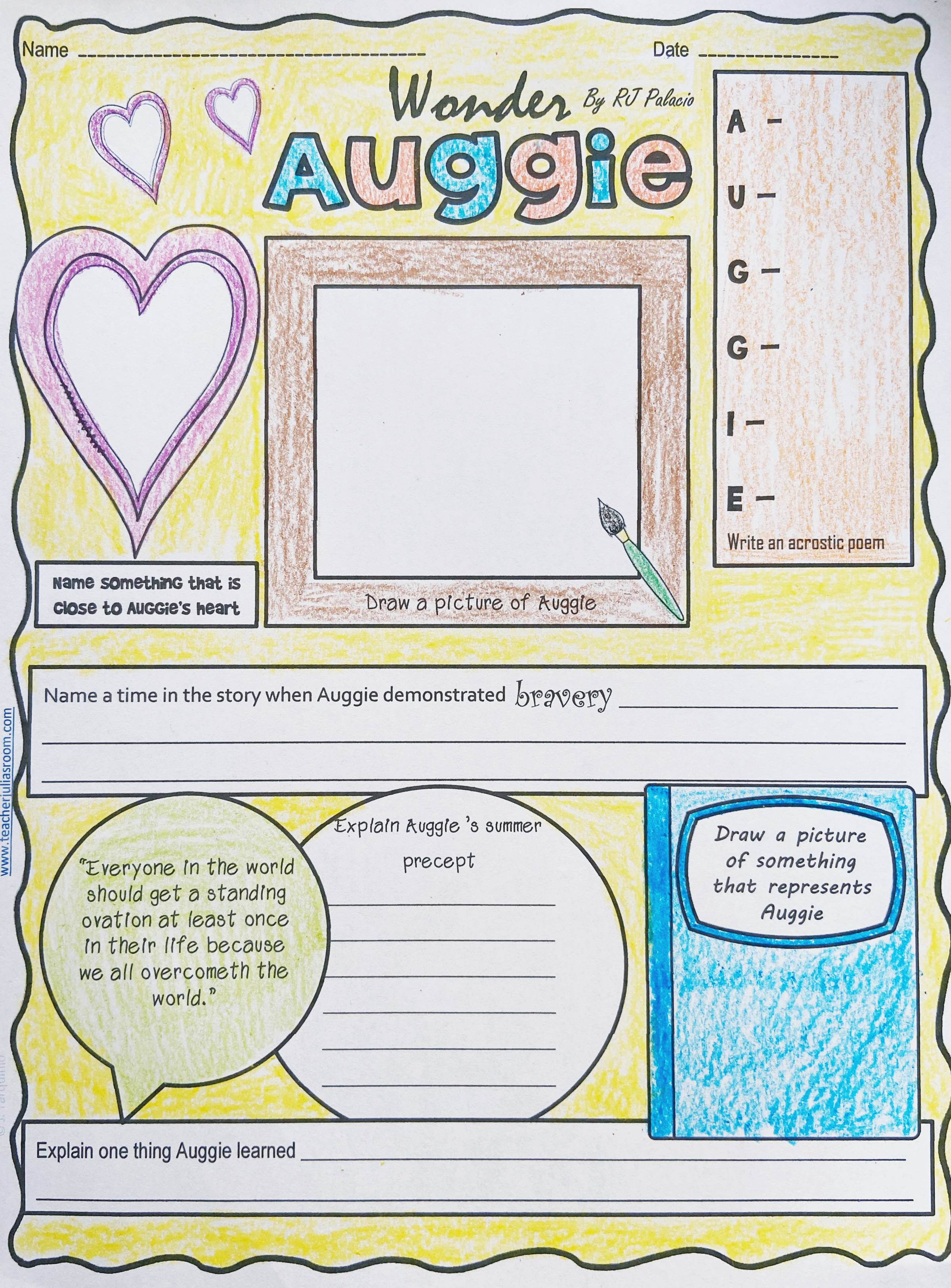 Character Map for Auggie Pullman, of Wonder