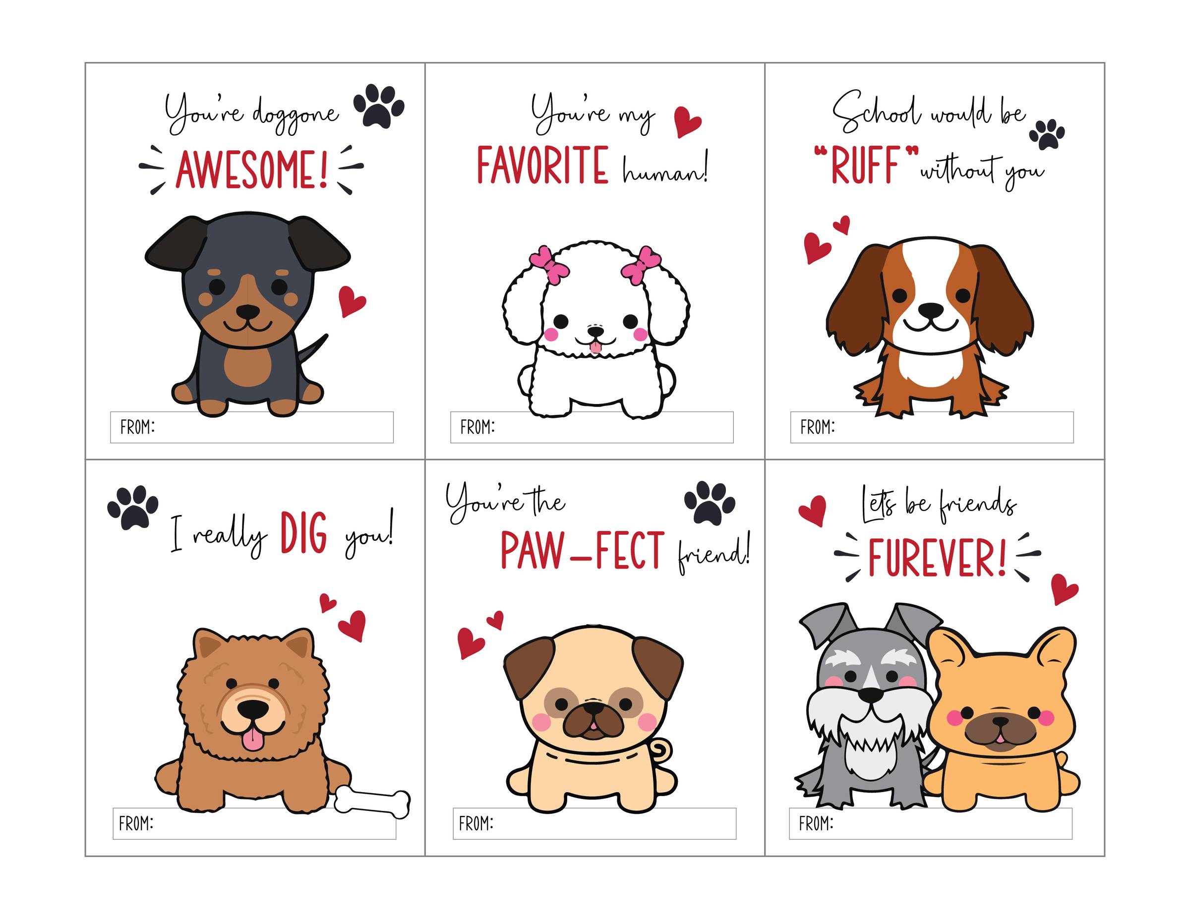 Irresistible Puppy Valentines
