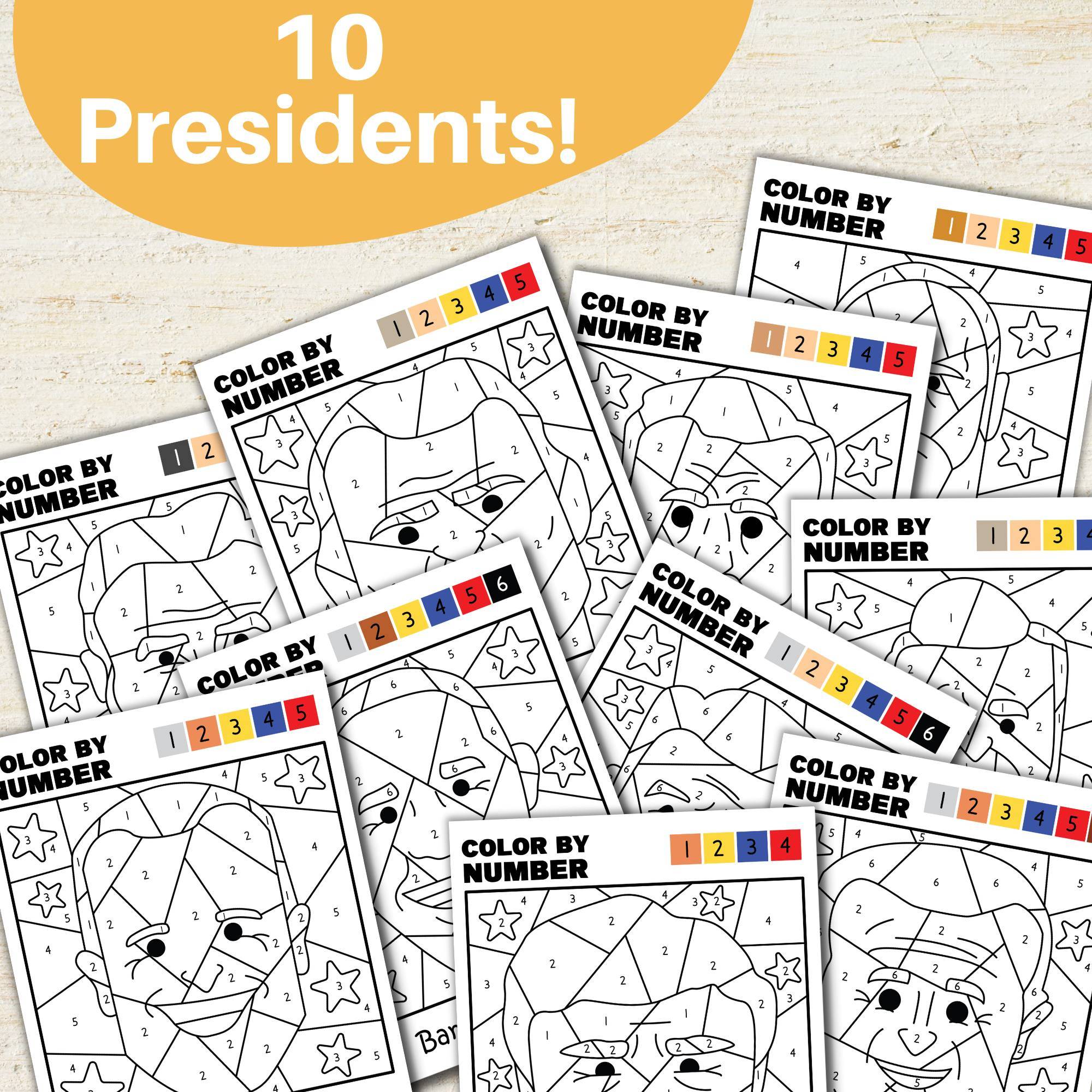 U.S. Presidents' Day Coloring Fun!