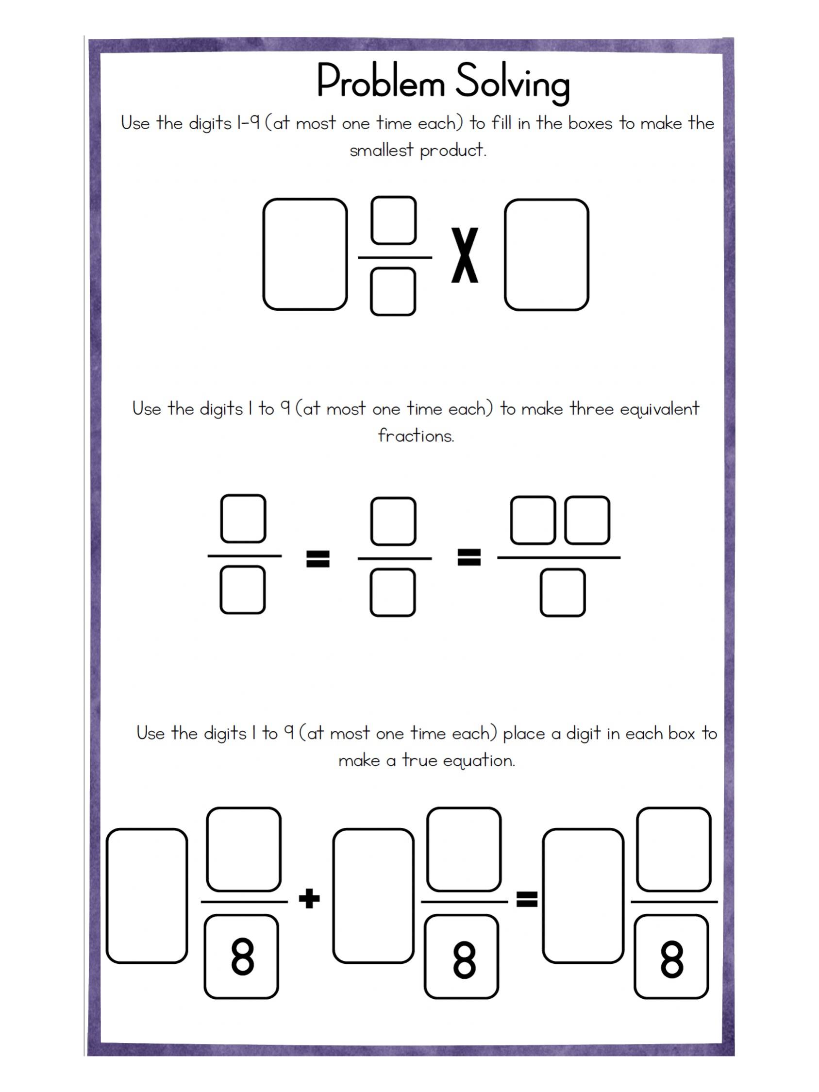 Fraction Games