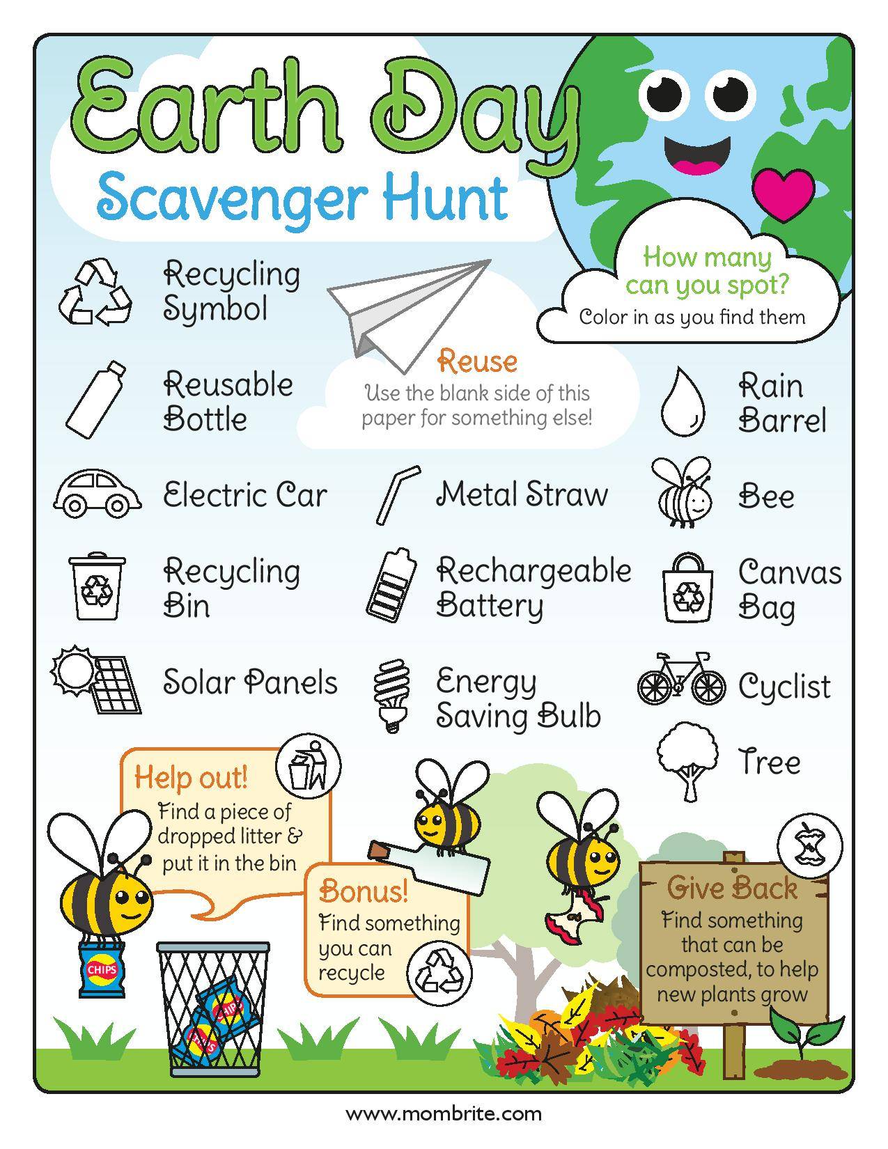 Free Earth Day Scavenger Hunt