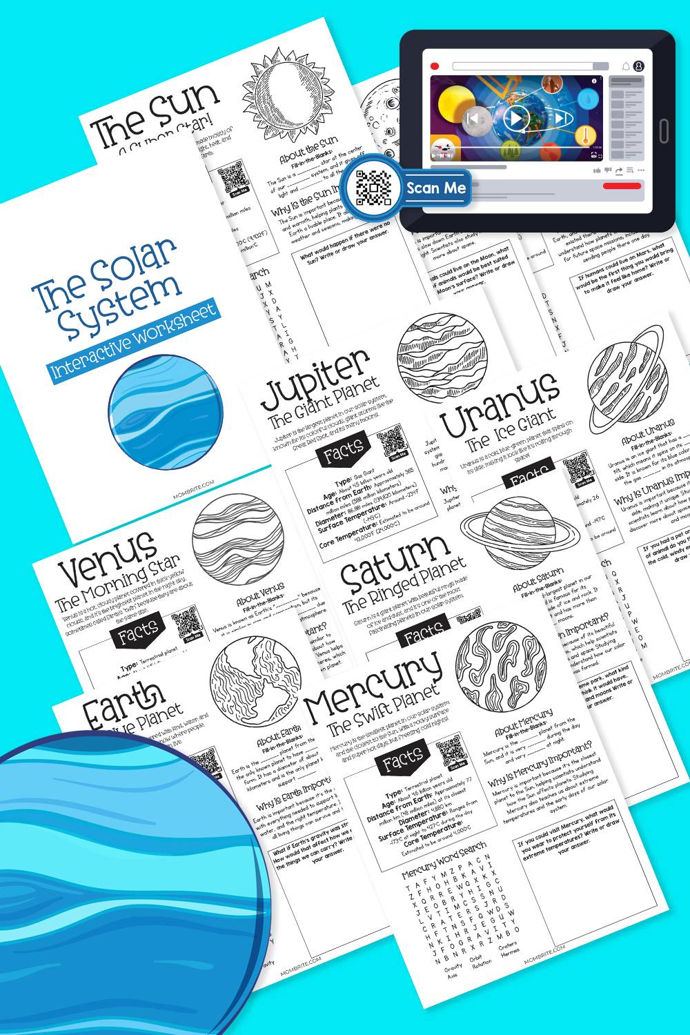 Free Solar System Interactive Worksheets