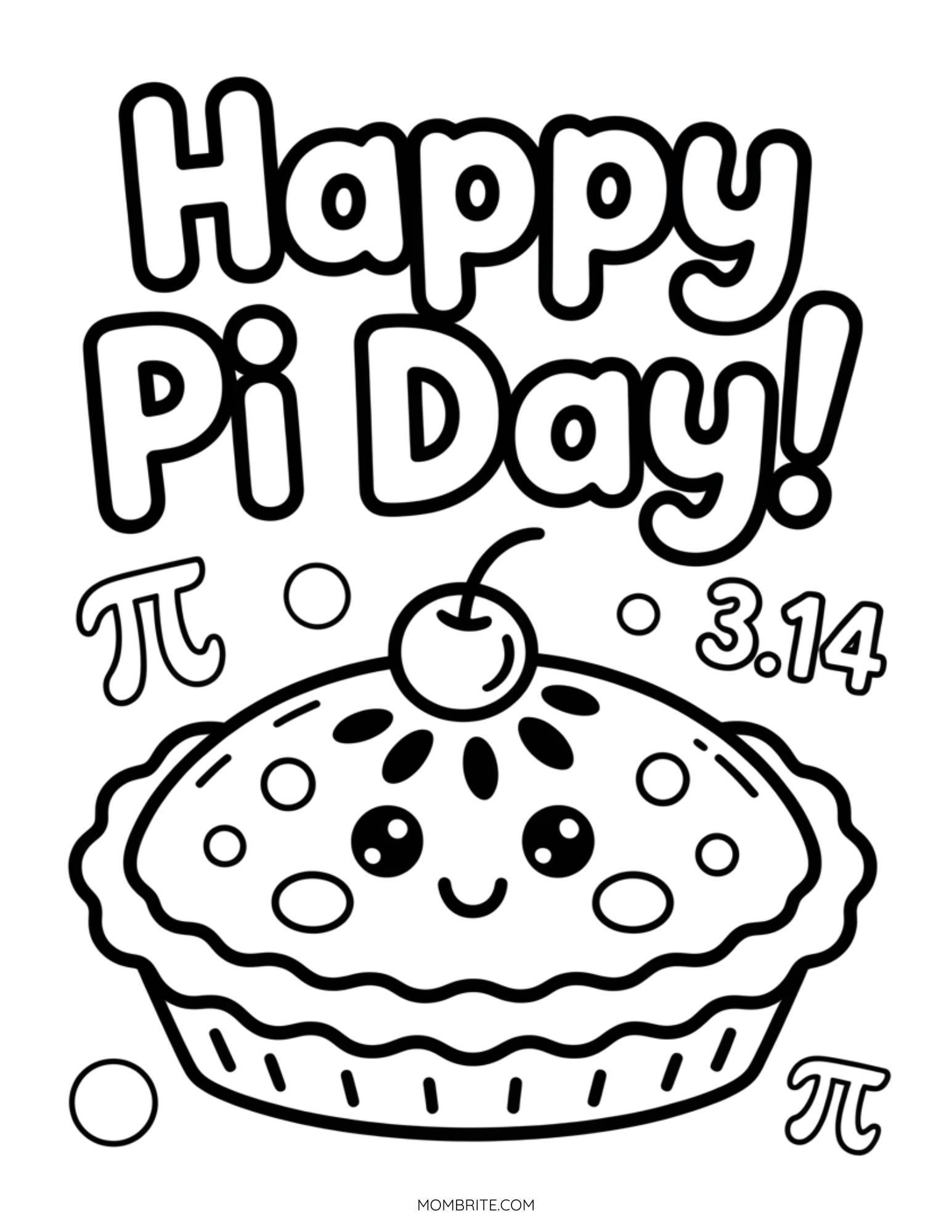 Free Pi Day Coloring Pages