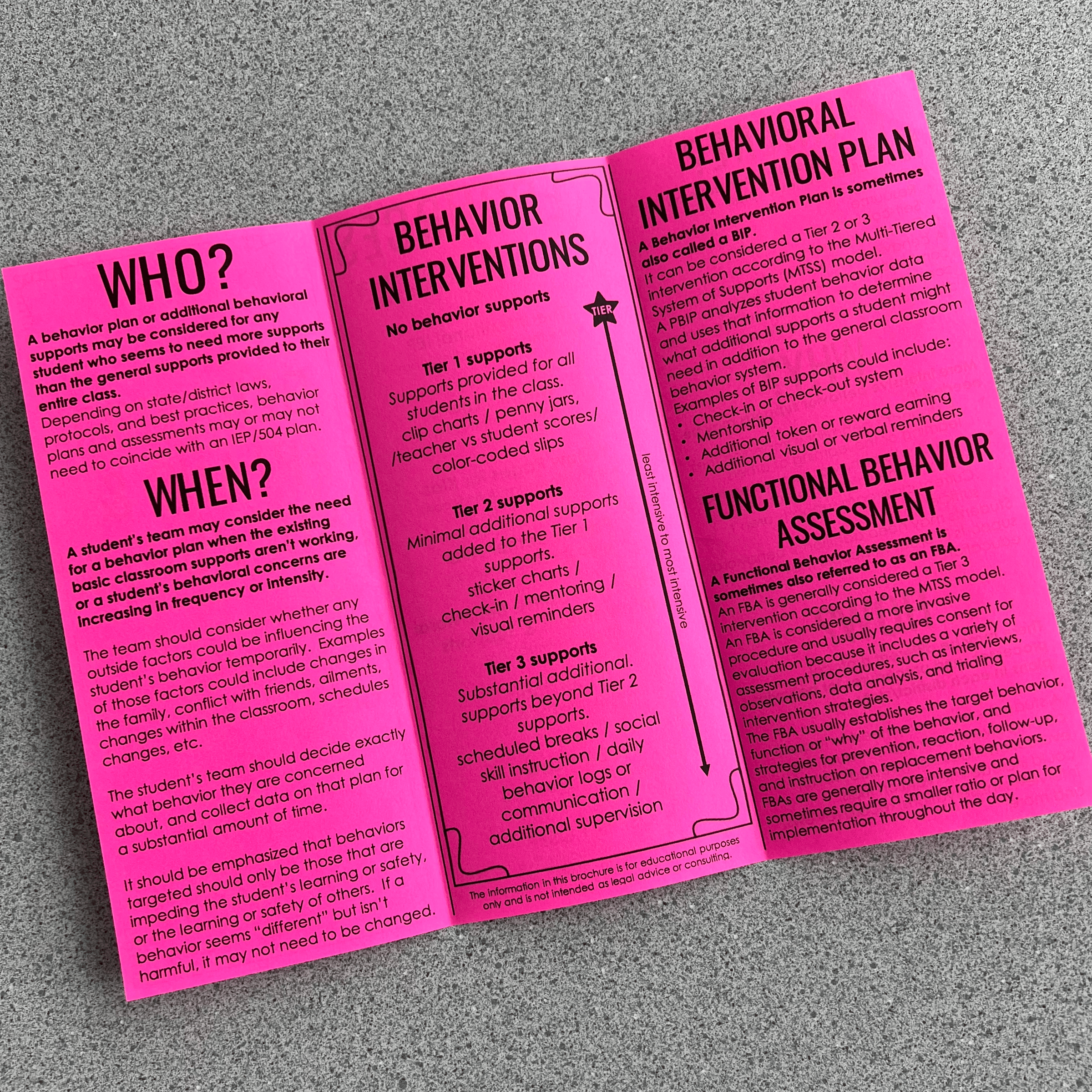 Free Behavior Supports Brochure