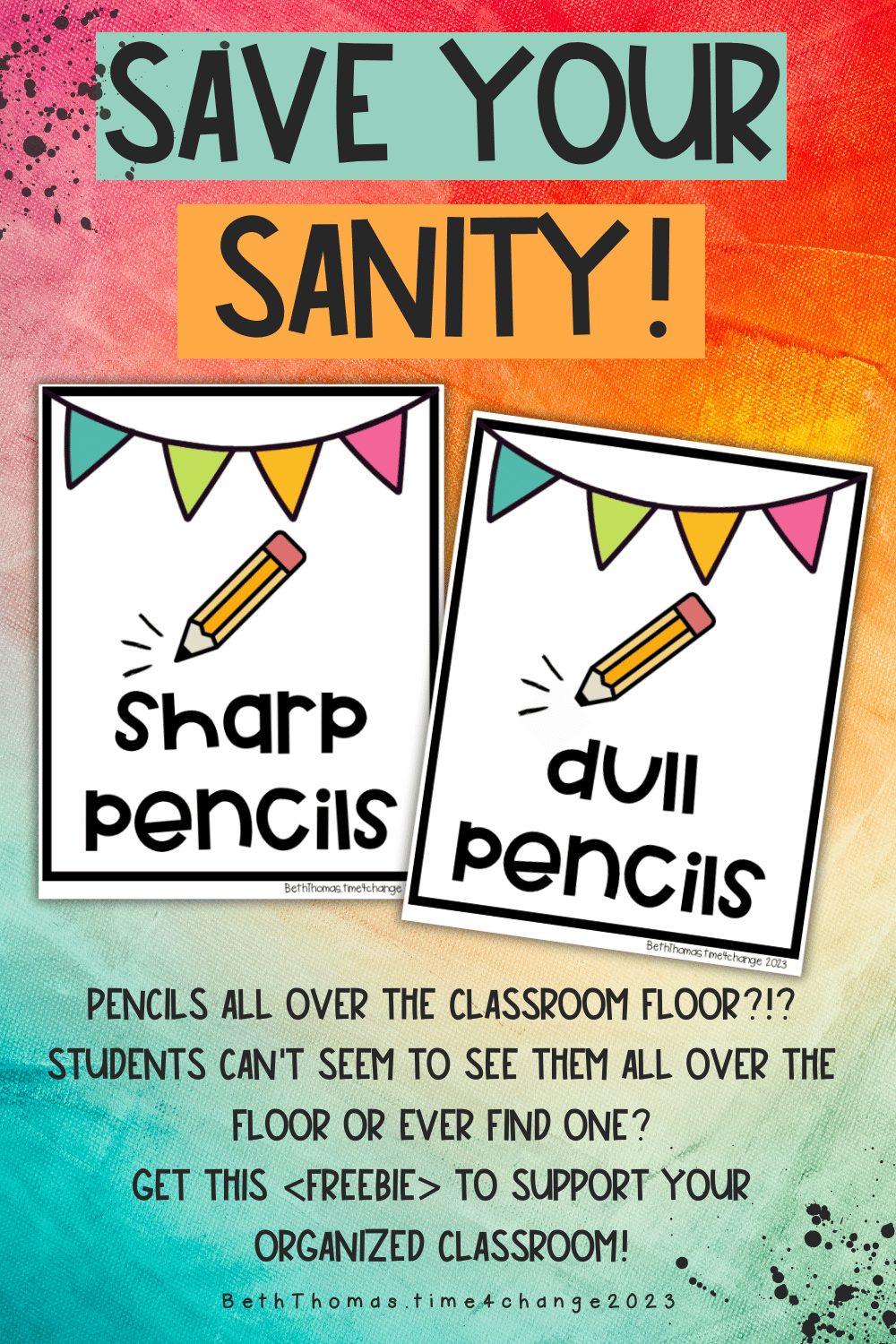 Bright Banner sharp and dull pencil labels