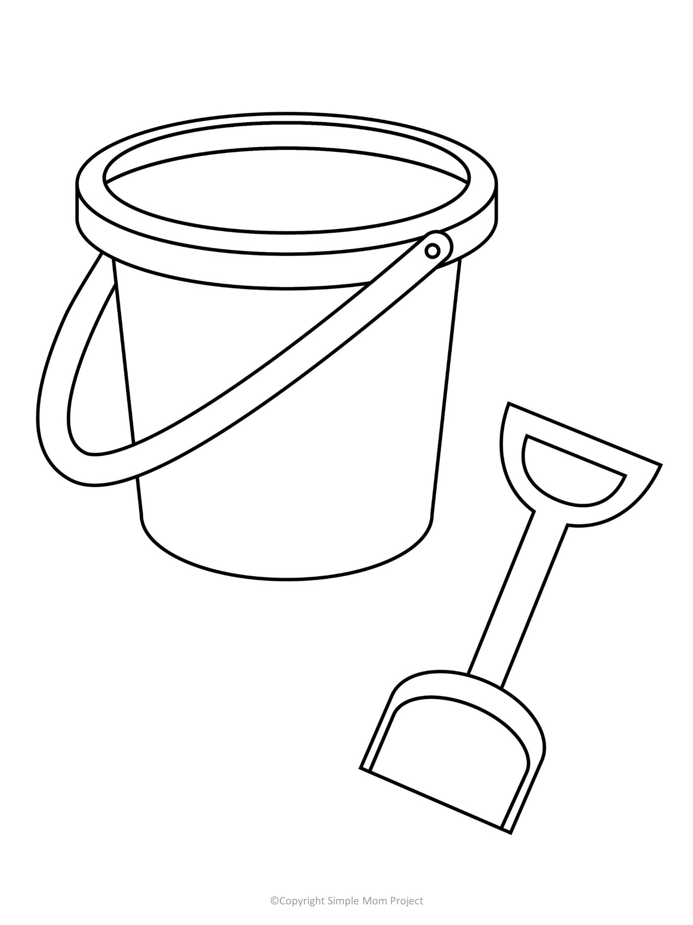 Free Printable Beach Pail and Shovel Template – Simple Mom Project