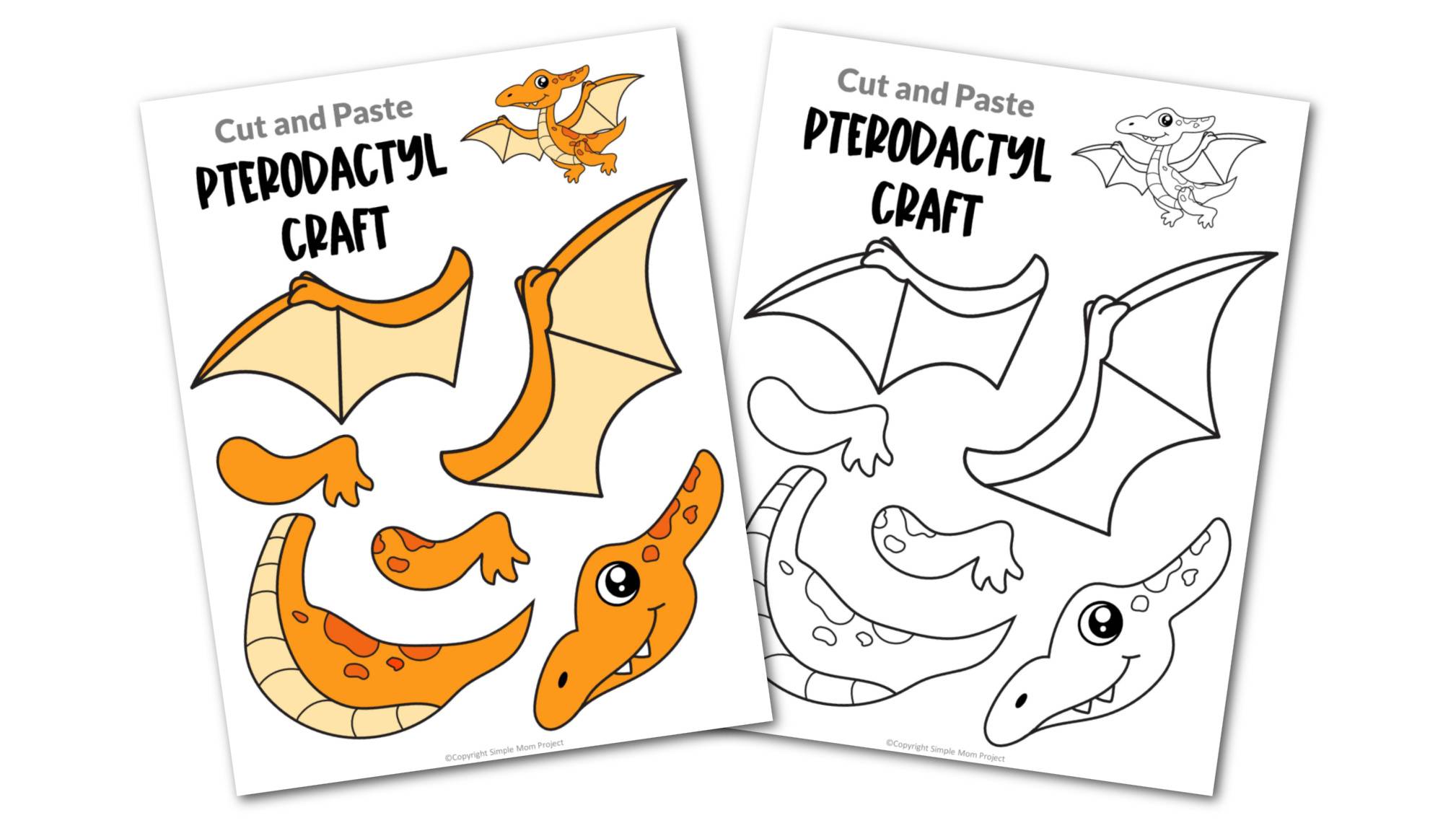 Free Printable Pterodactyl Craft Template – Simple Mom Project