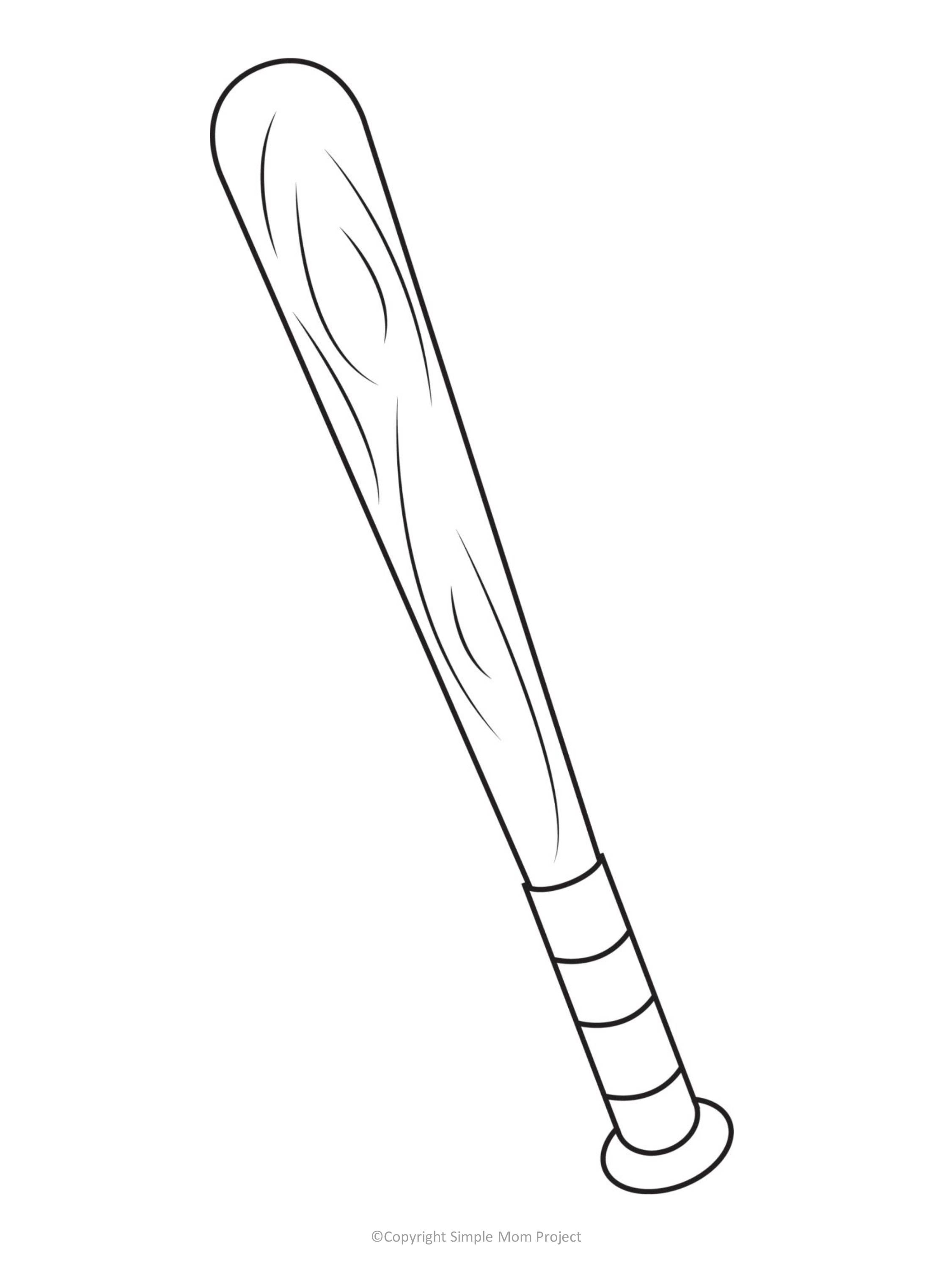 Free Printable Baseball Bat Template – Simple Mom Project