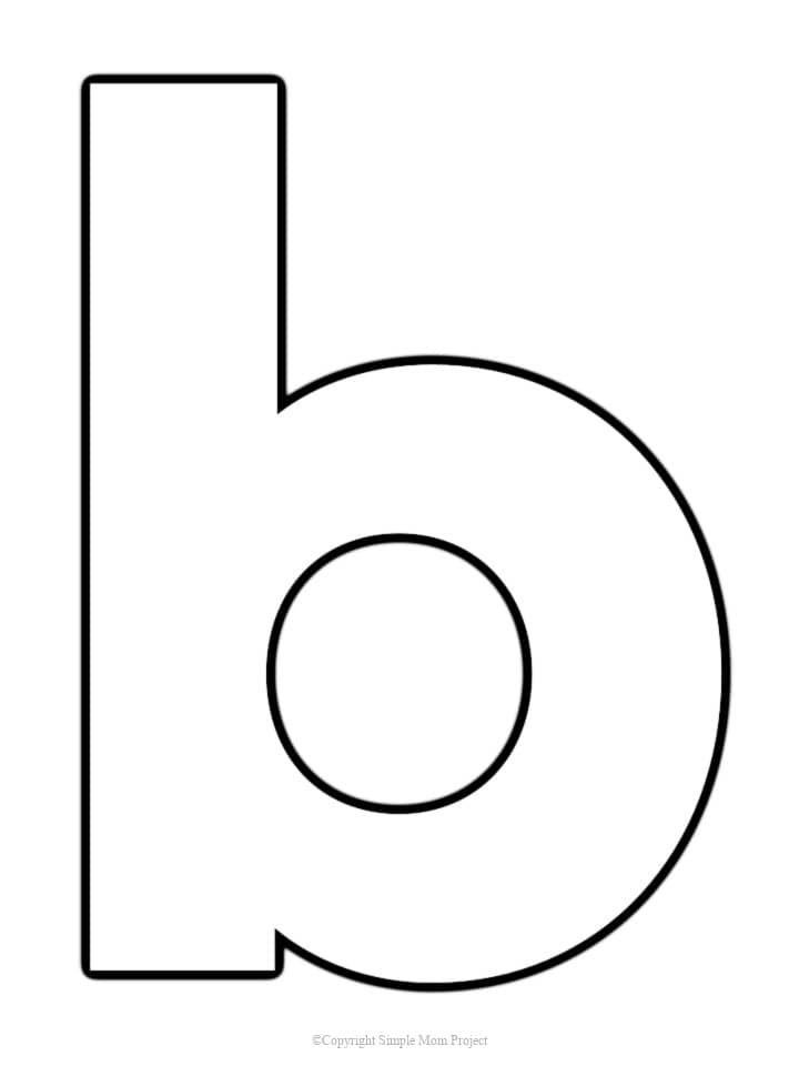 Printable B FREE Printable Alphabet Coloring Pages For Preschoolers