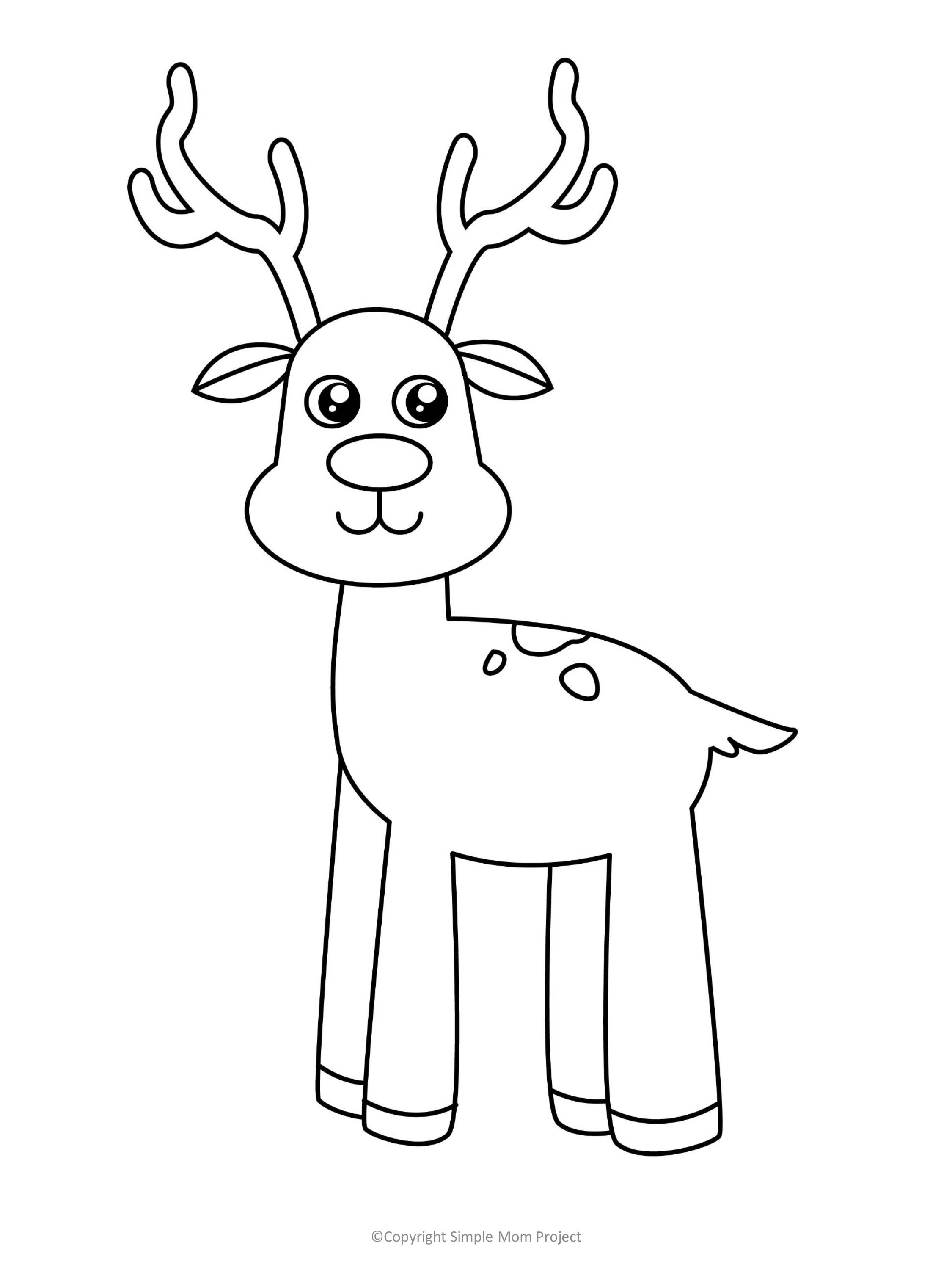 Free Printable Reindeer Template for Kids (Cut Out & Color Craft ...