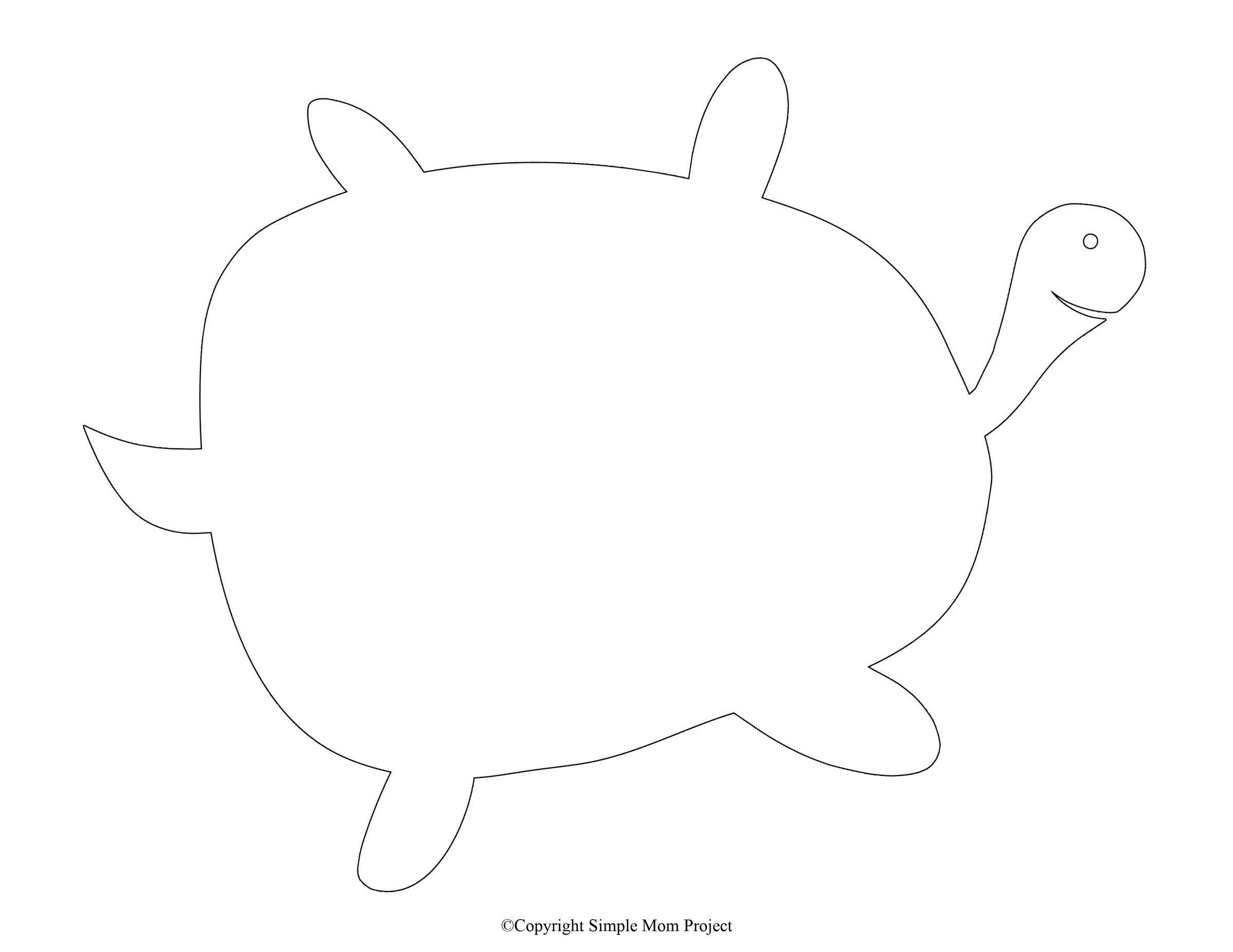 Free Printable Sea Turtle Stencil Outline Template – Simple Mom Project