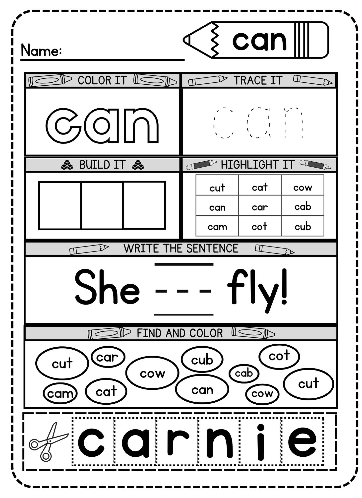 Sight Word Worksheet Kindergarten Free Kindergarten Sight Word