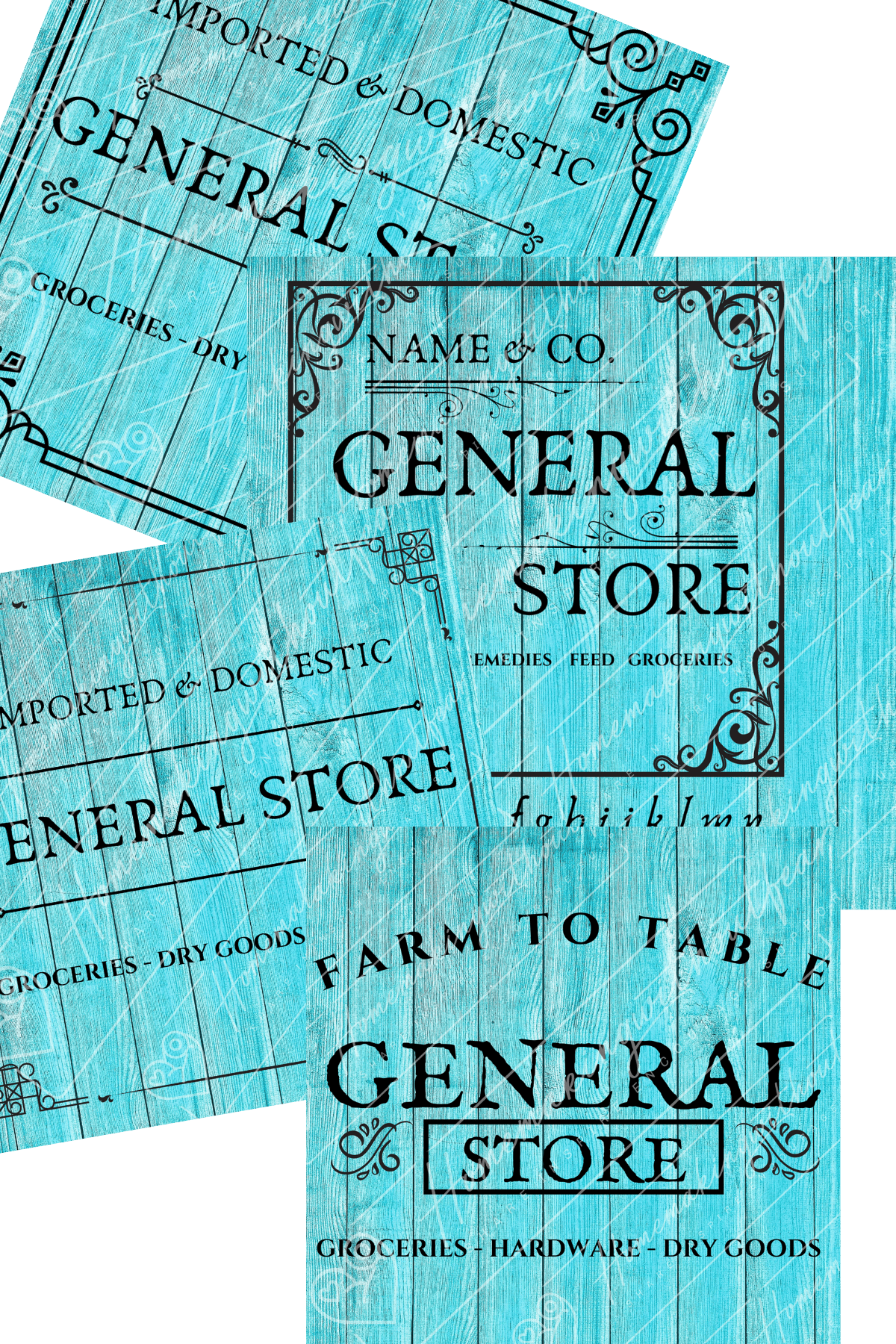 COMPLETE General Store Stencil Package - 10 designs (SVG, PNG & JPEG of ...