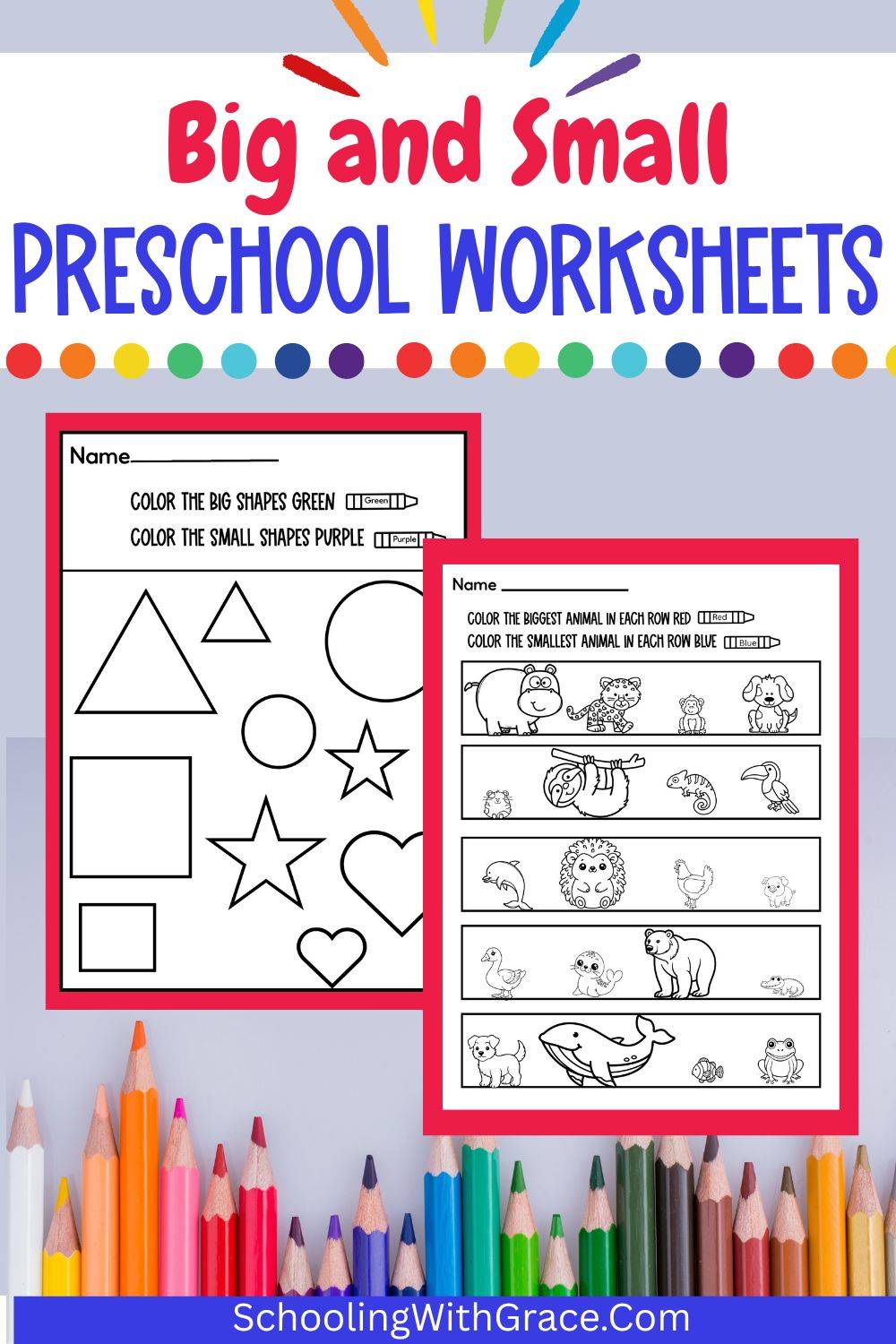 Big and Small Preschool Worksheets