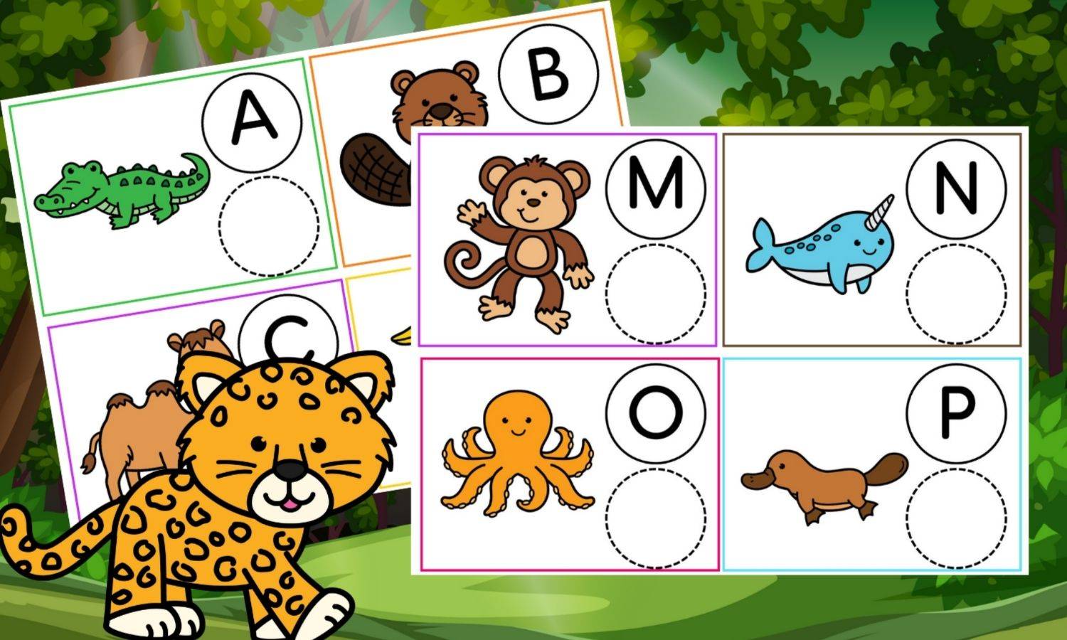 Animal Letter Matching Cards