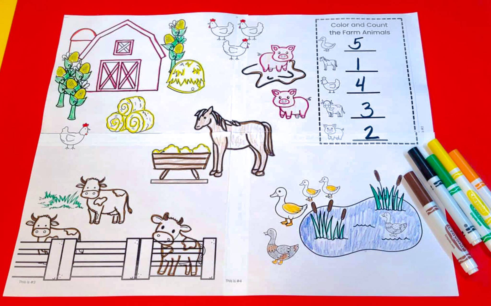 Preschool Farm Poster Activity
