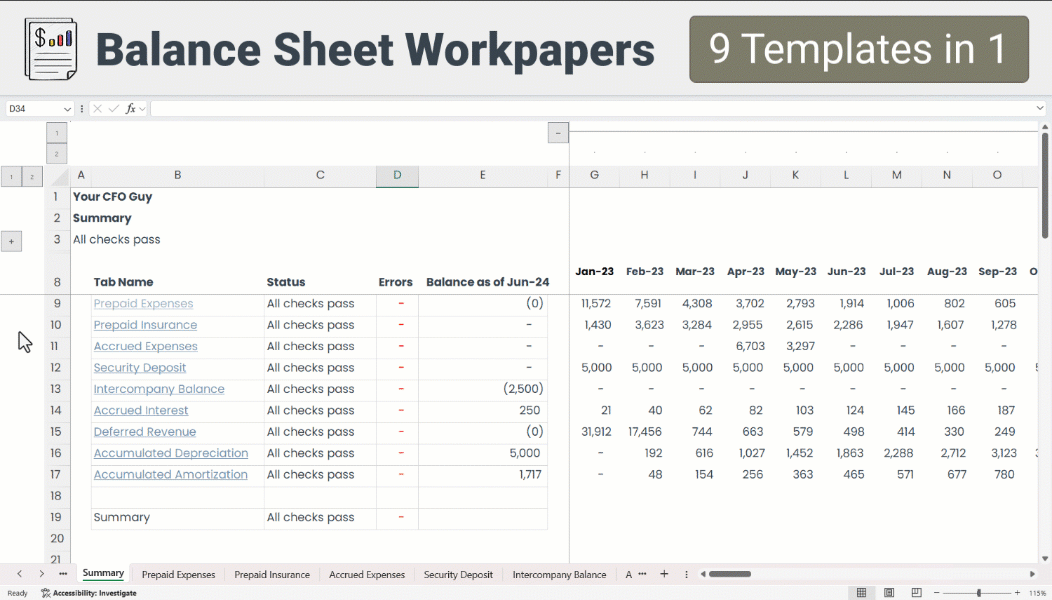 Balance Sheet Workpapers