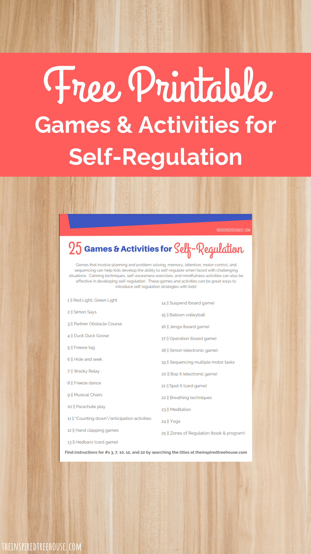 Self-Regulation Tools + Freebies