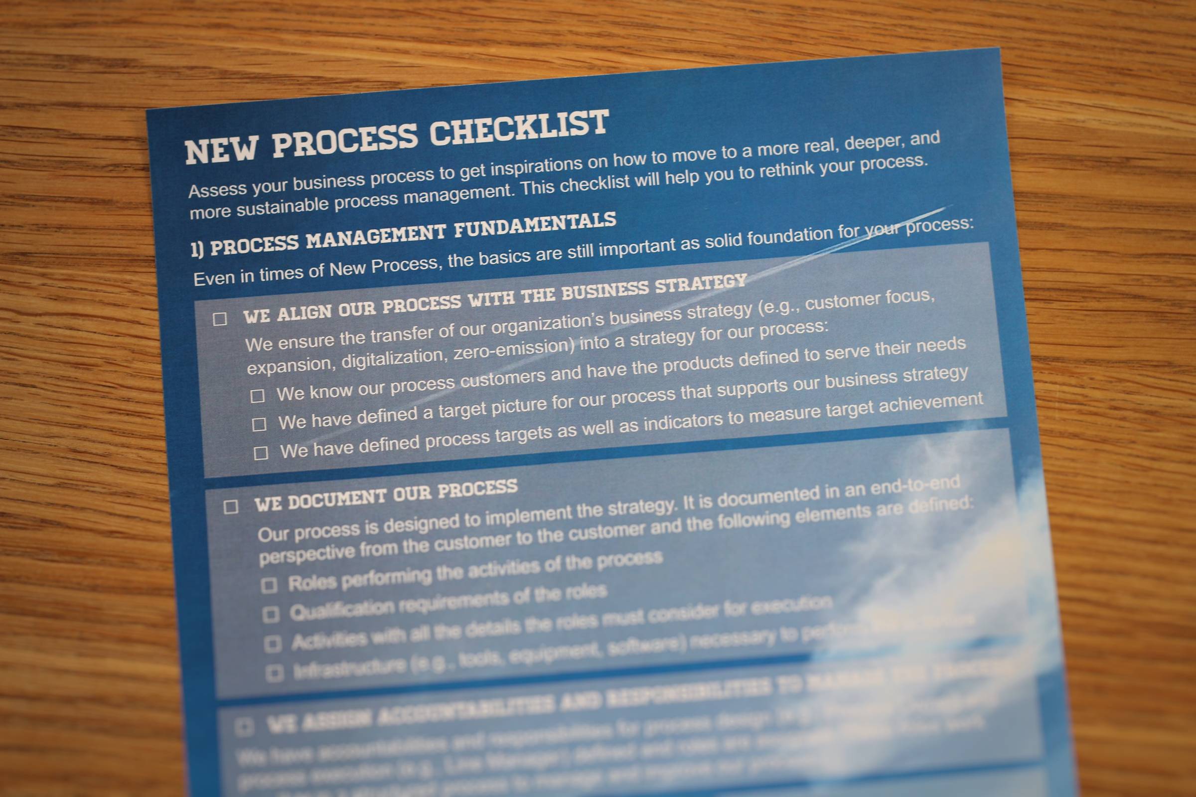 New Process Checklist