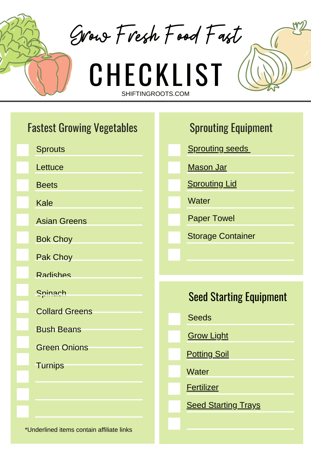 Get the Grow Fresh Food Fast Checklist Now