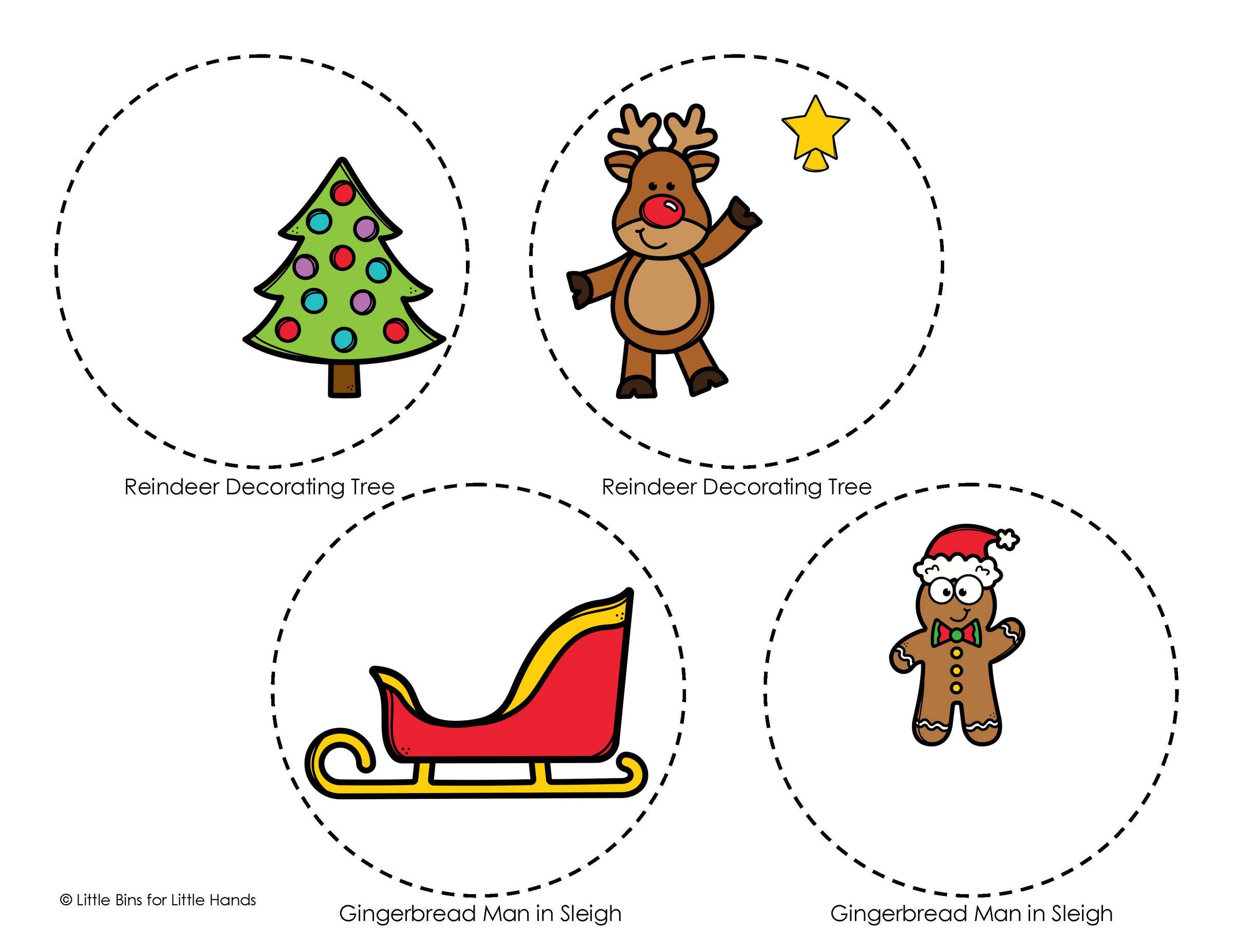 Christmas Thaumatrope for Kids | Optical Illusion STEM Activity