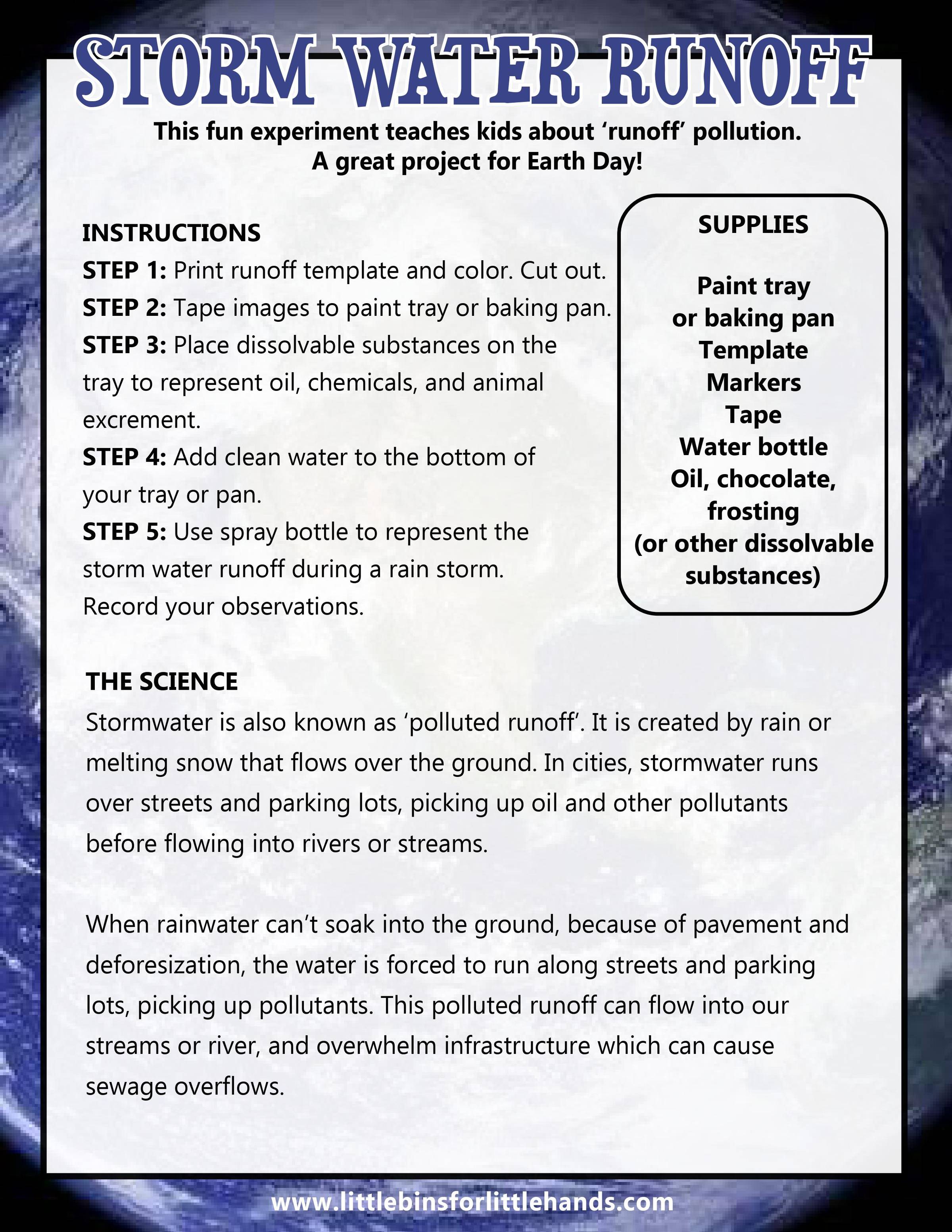 Stormwater Runoff Project For Kids - Little Bins for Little Hands