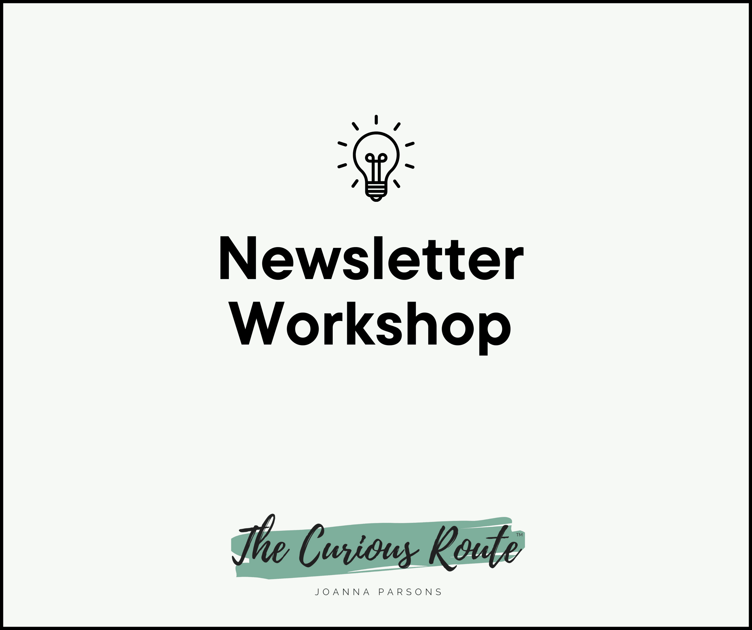 Newsletter workshop Sept 2023