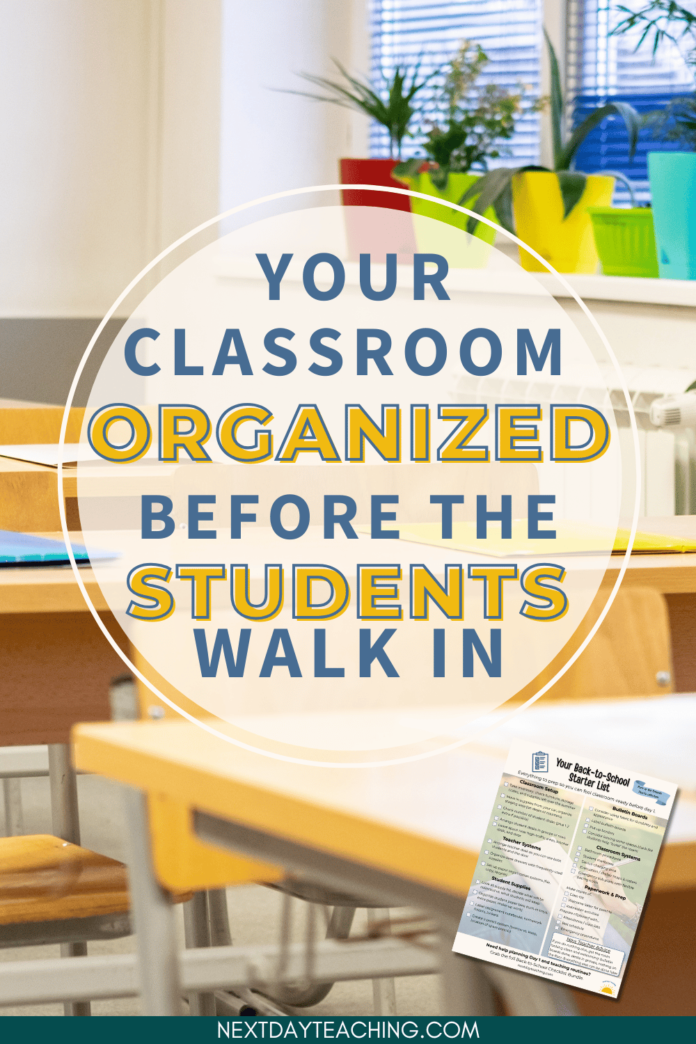 Easy Classroom Setup Checklist for Teachers | Free Checklist