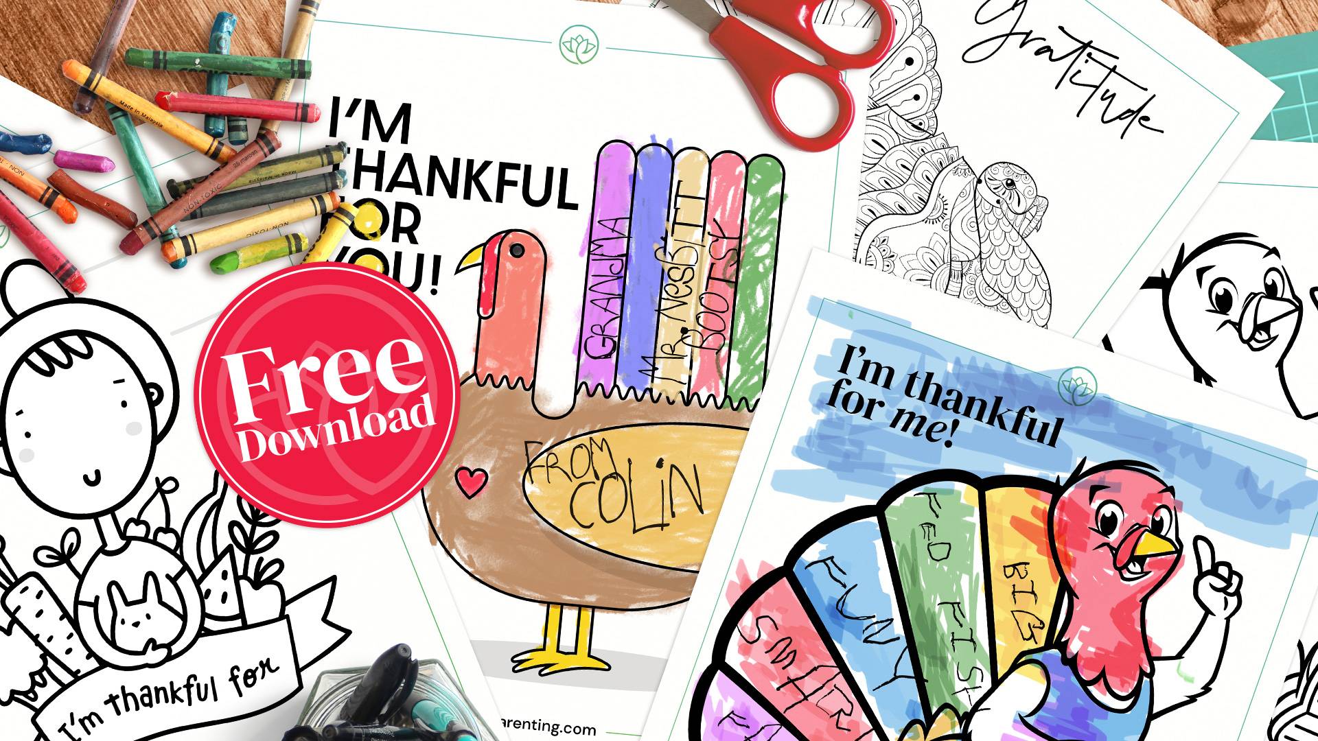 Thanksgiving Gratitude Packet : Free Mindful Coloring Activities