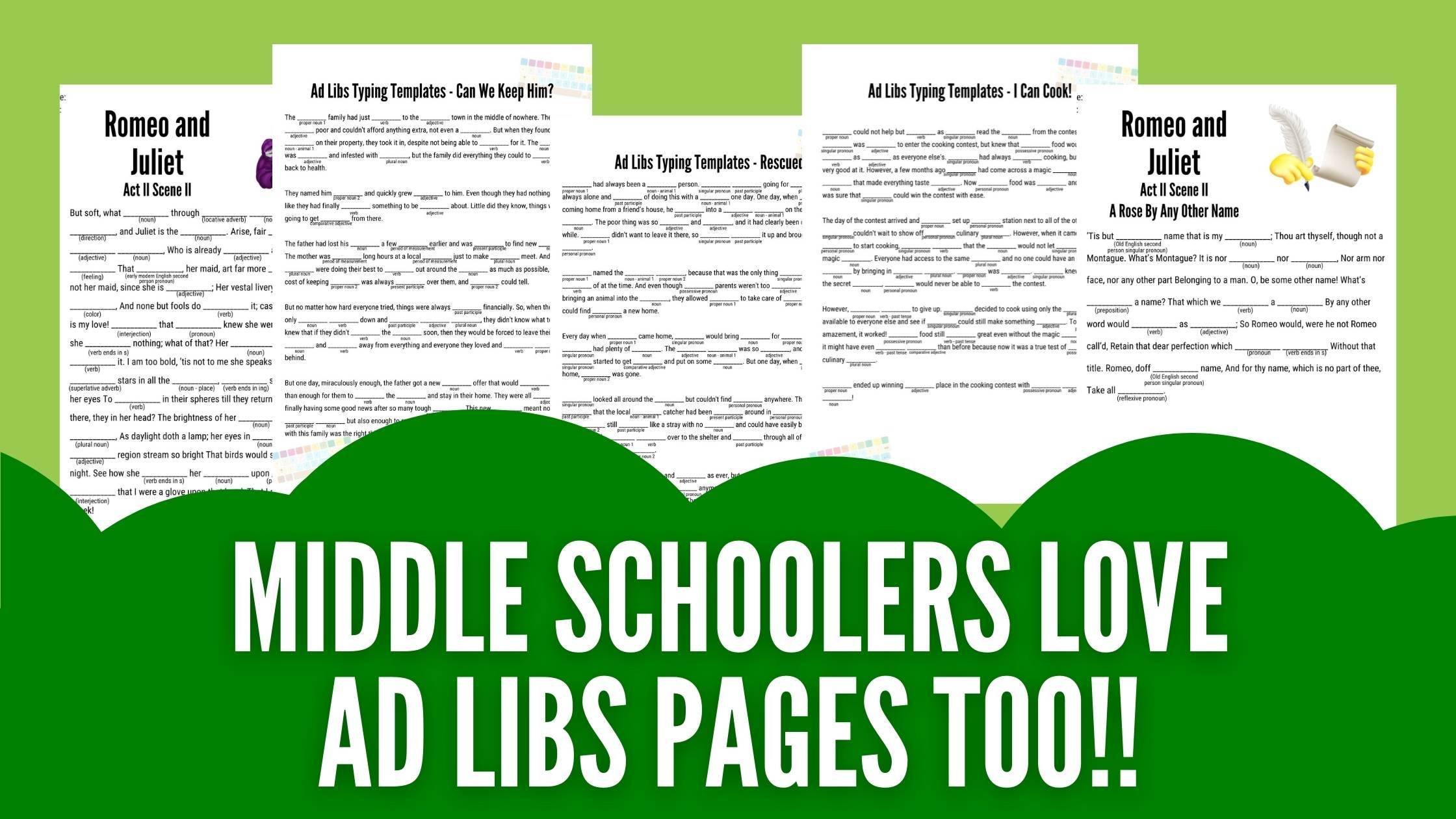 Mad Libs for Middle Schoolers