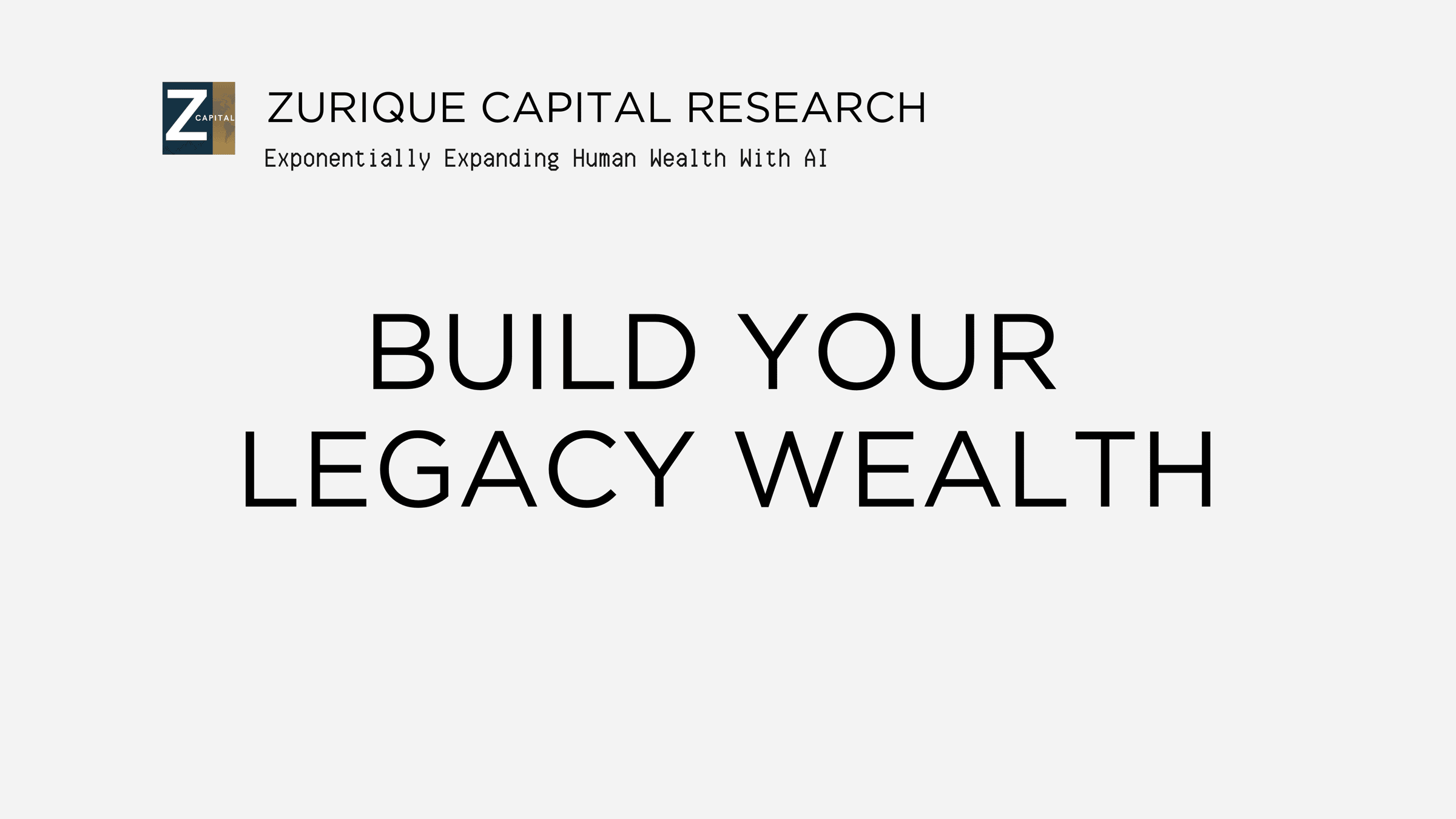 Build Legacy Wealth