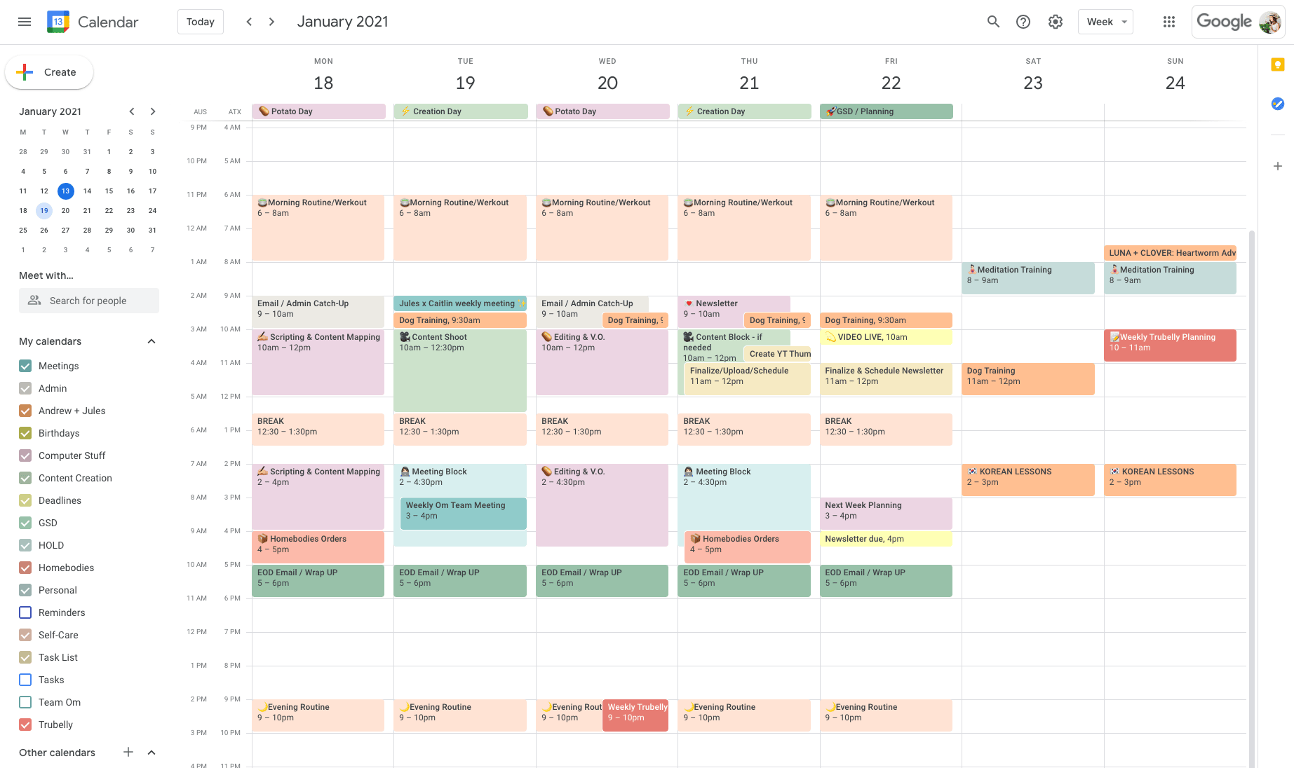 How I Organize My Calendar | Task Batching, Efficiency, Stressing Less — Jules Acree
