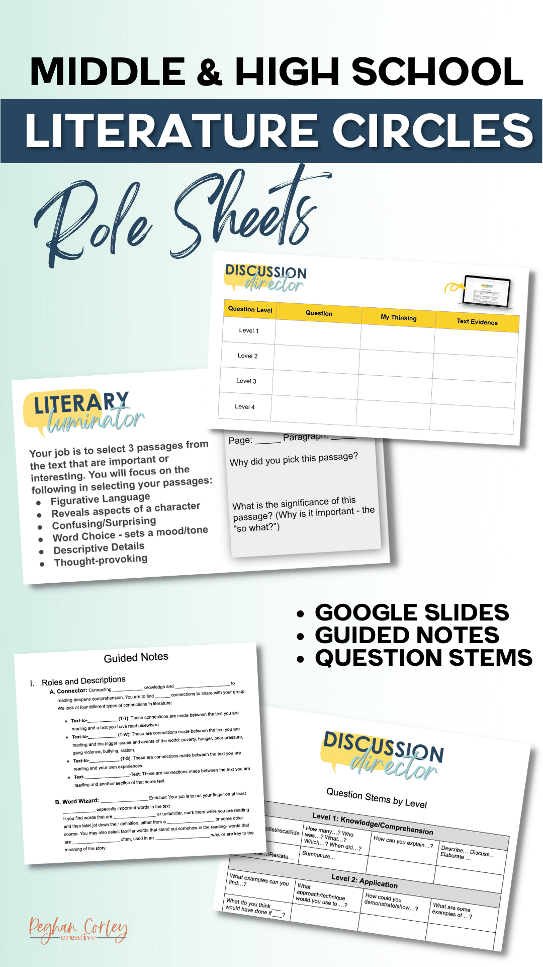 Role Sheets for Literature Circles