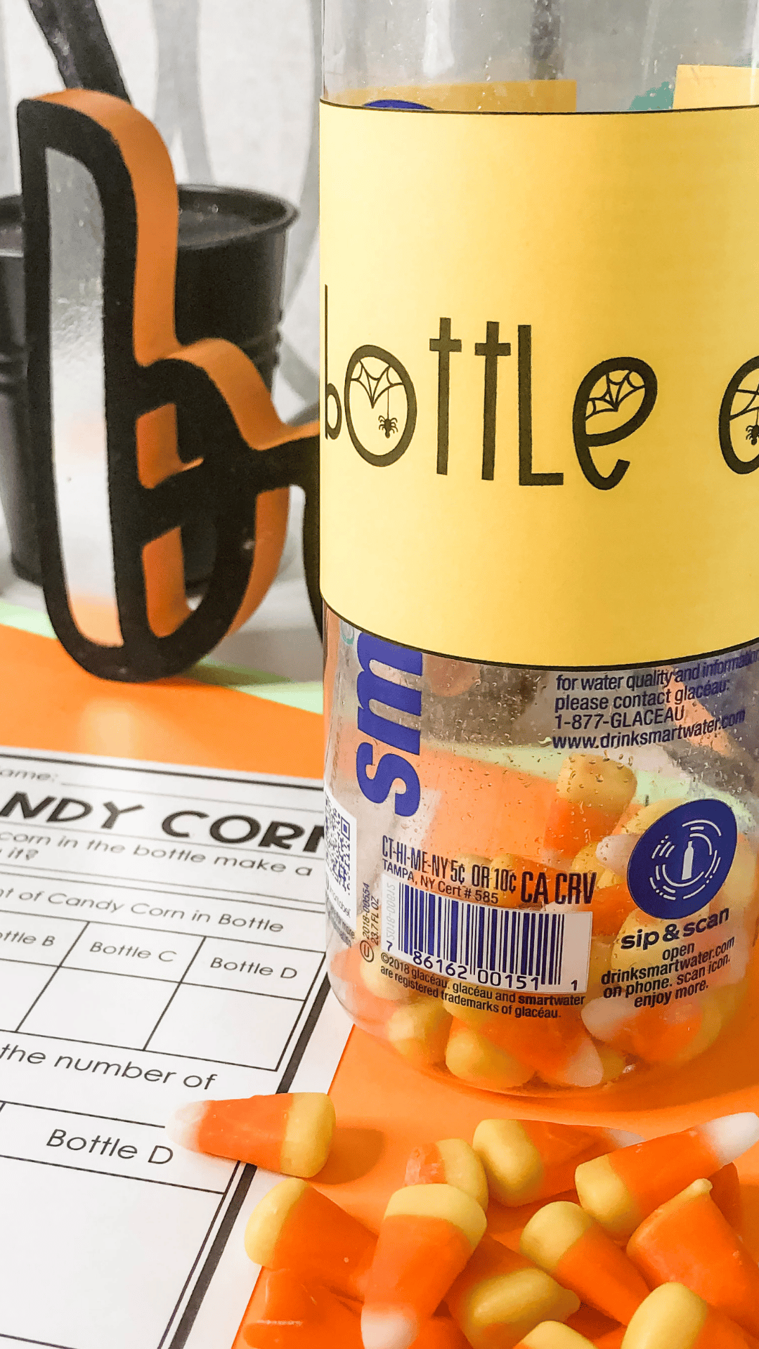 Candy Corn Bottle Flipping