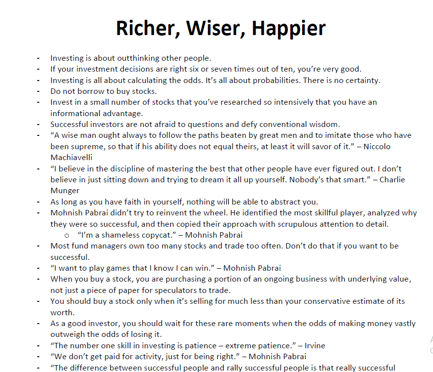 Book Summary: Richer, Wiser, Happier