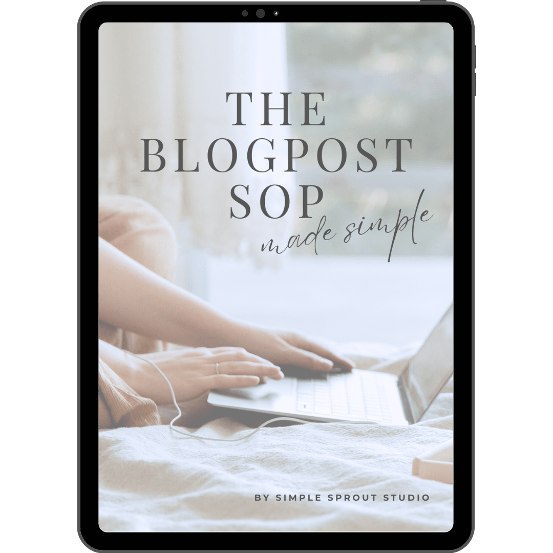 The Blogpost SOP Made Simple - Free Download from simple sprout studio