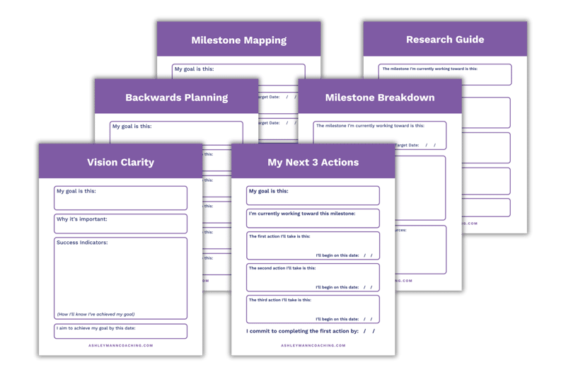 Free: Goal Clarity and Milestone Mapping Worksheets